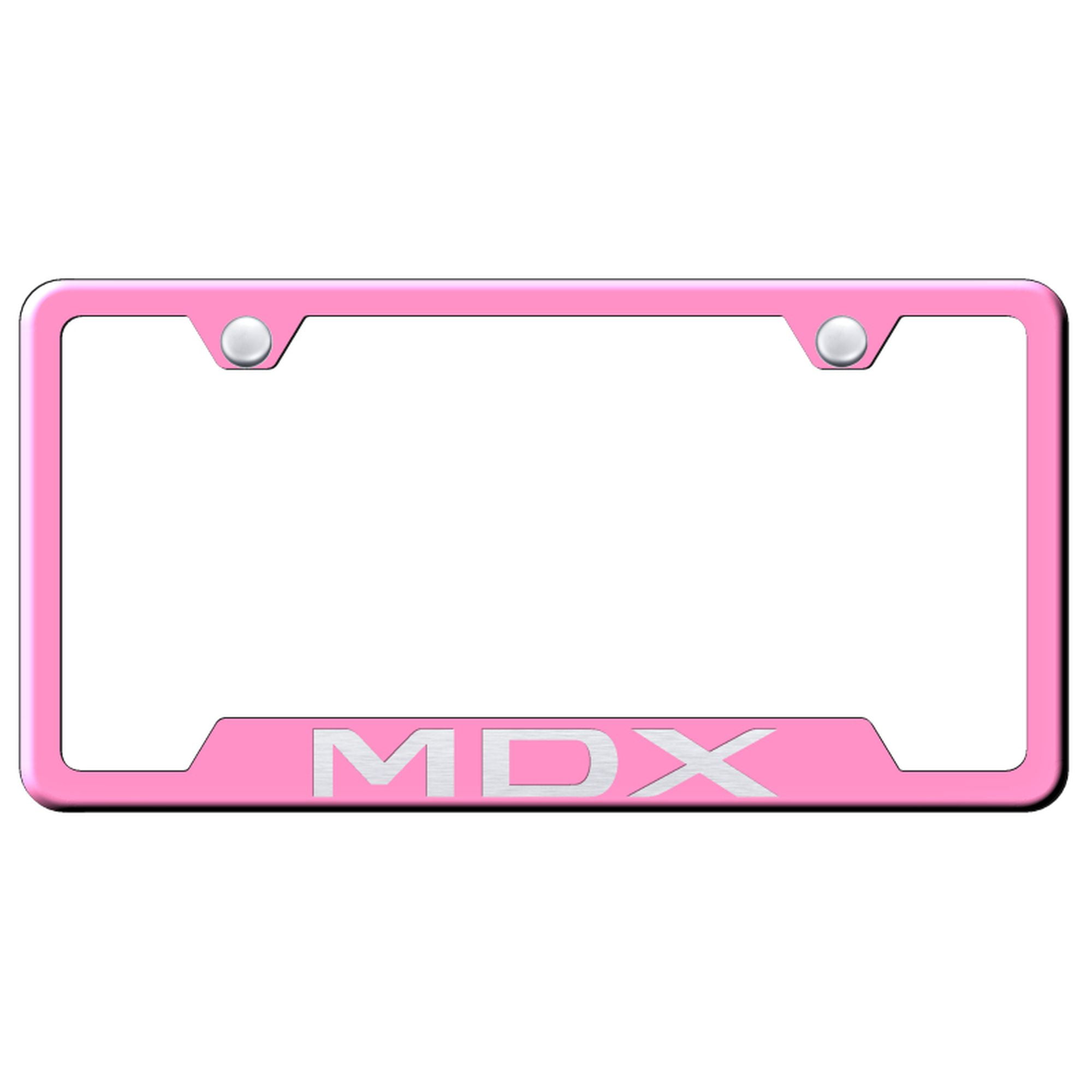 Acura MDX Laser Etched Logo Cut-Out License Plate Frame (Pink ...