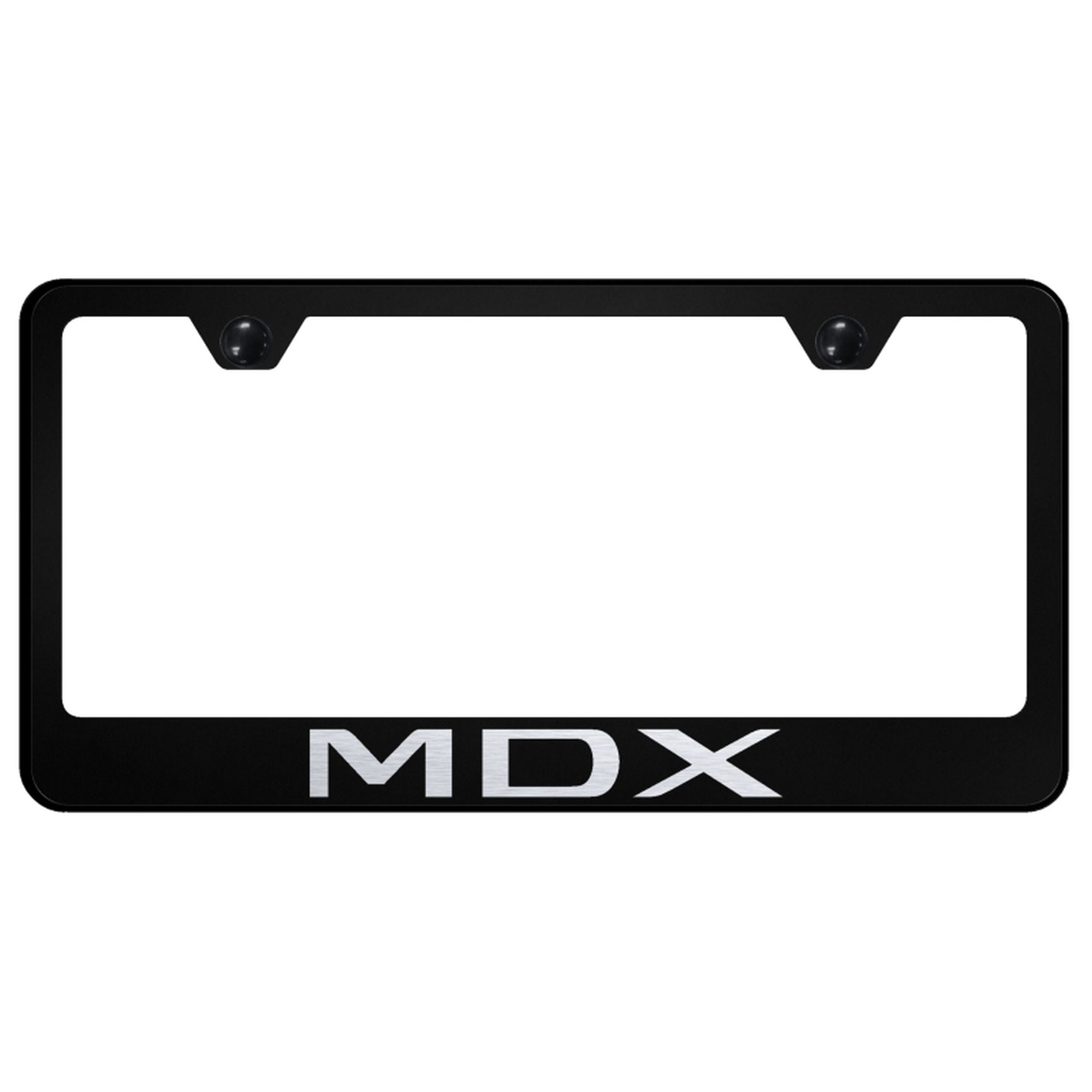 Acura MDX Laser Etched Logo Stainless Steel License Plate Frame (Black ...