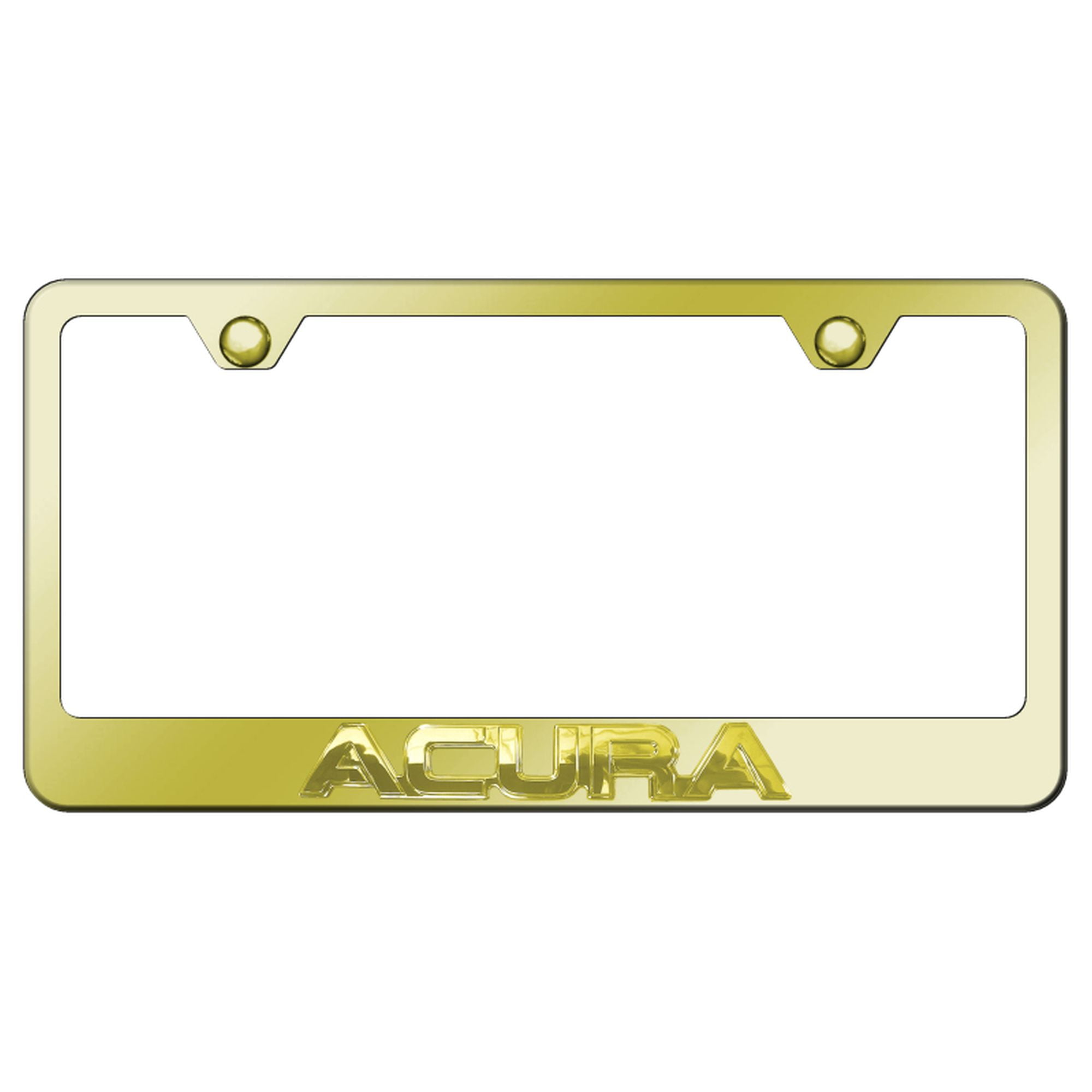 Acura OEM Logo Stainless Steel License Plate Frame (Gold) - Walmart.com