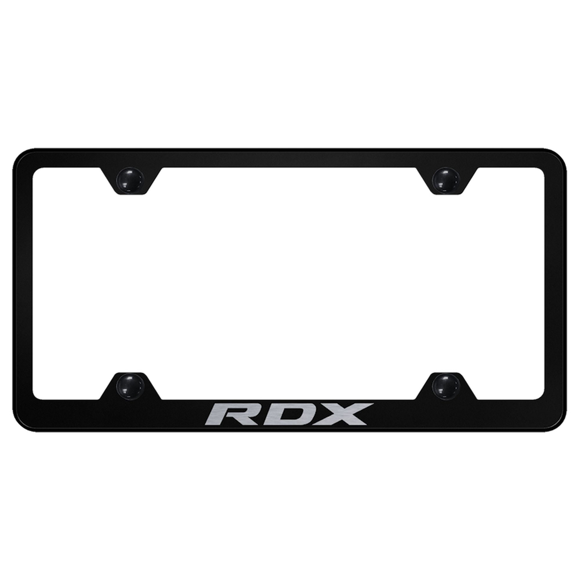 Acura RDX Laser Etched Logo Wide Body License Plate Frame (Black ...