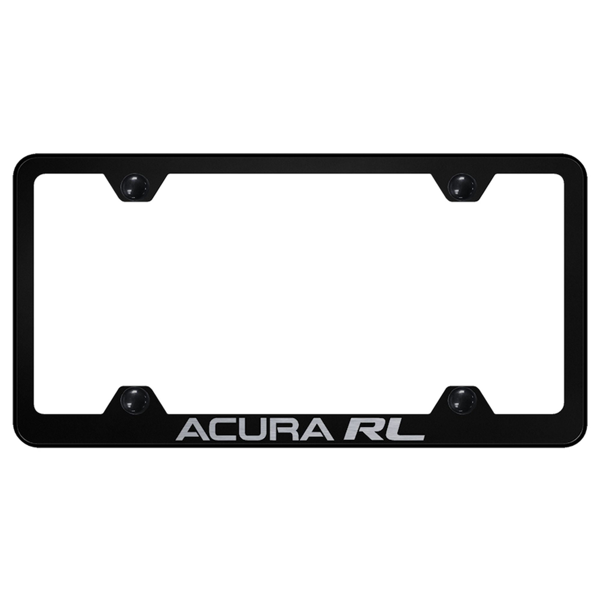 Acura RL Laser Etched Logo Wide Body License Plate Frame (Black ...