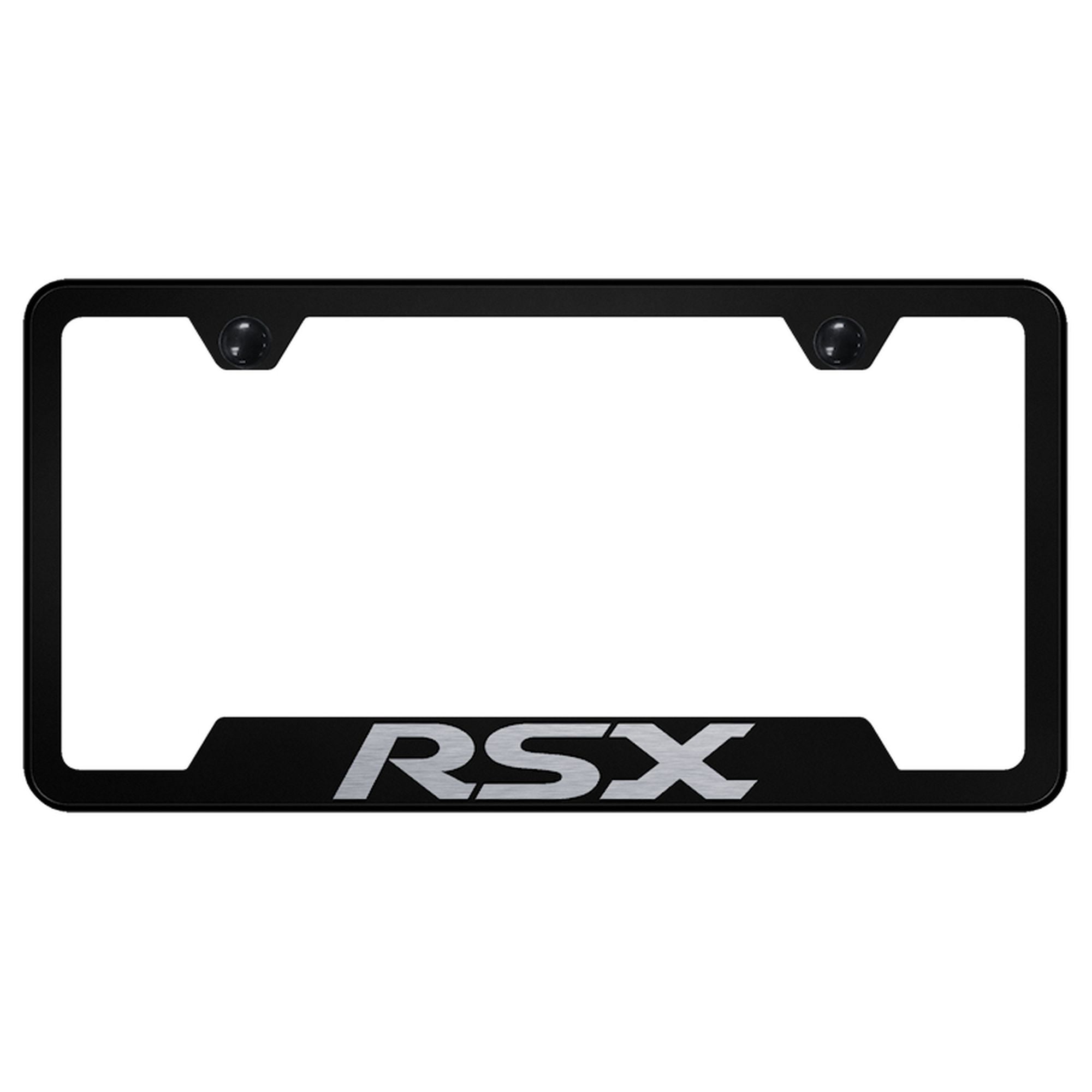 Acura RSX Laser Etched Logo Cut-Out License Plate Frame (Black ...