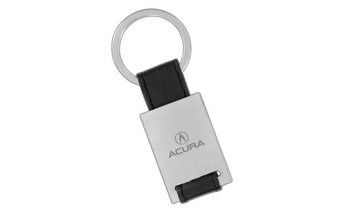 Acura Rectangular Key Chain Black Leather Keychain Fob - Walmart.com