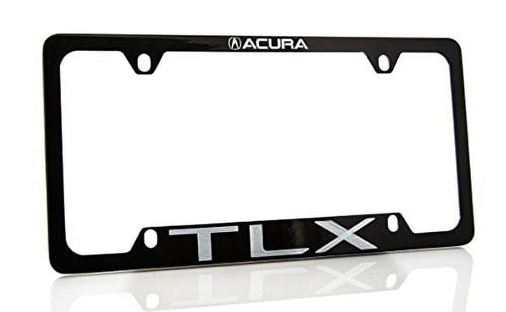 Acura TLX Wordmark Black Coated zinc Metal License Plate Frame Holder 4 ...