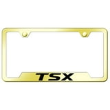 Acura TSX Laser Etched Logo Cut-Out License Plate Frame (Gold ...