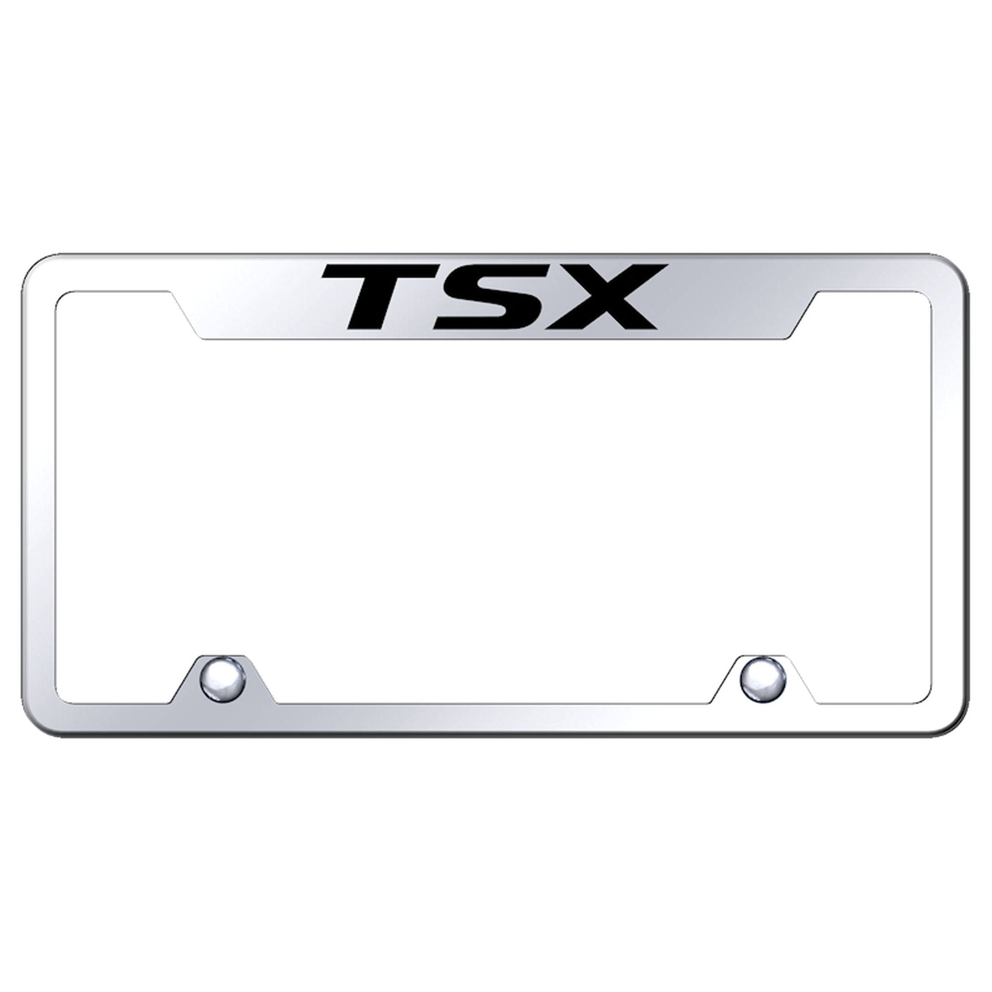 Acura TSX Logo Stainless Steel Truck Cut-Out License Plate Frame ...