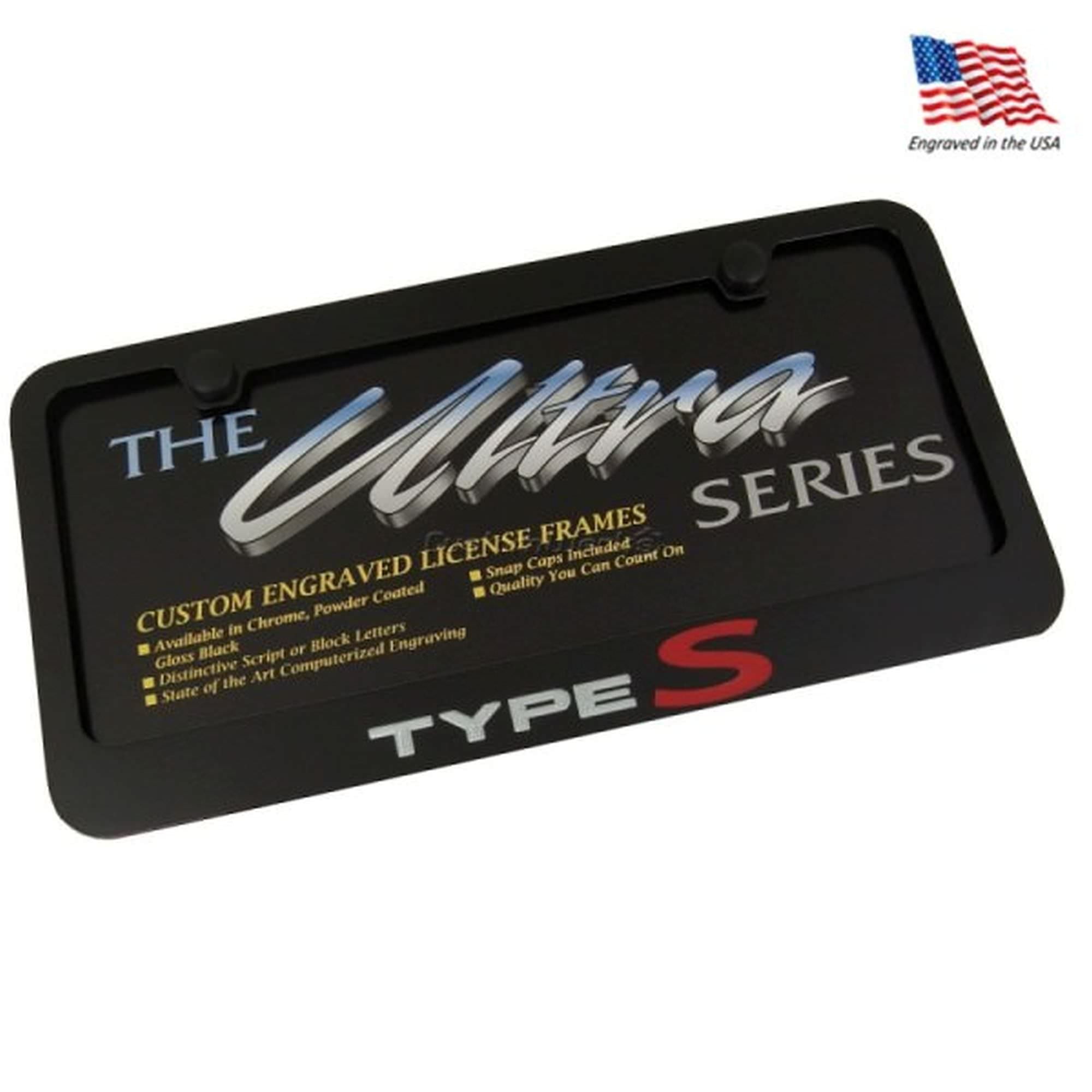 Acura Type-S License Plate Frame (Black) - Walmart.com