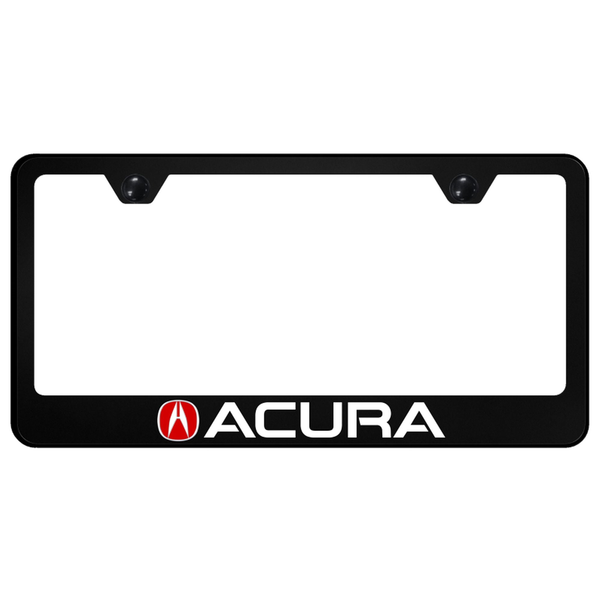 Acura UV Print Polycarbonate License Plate Frame (Red on Black ...
