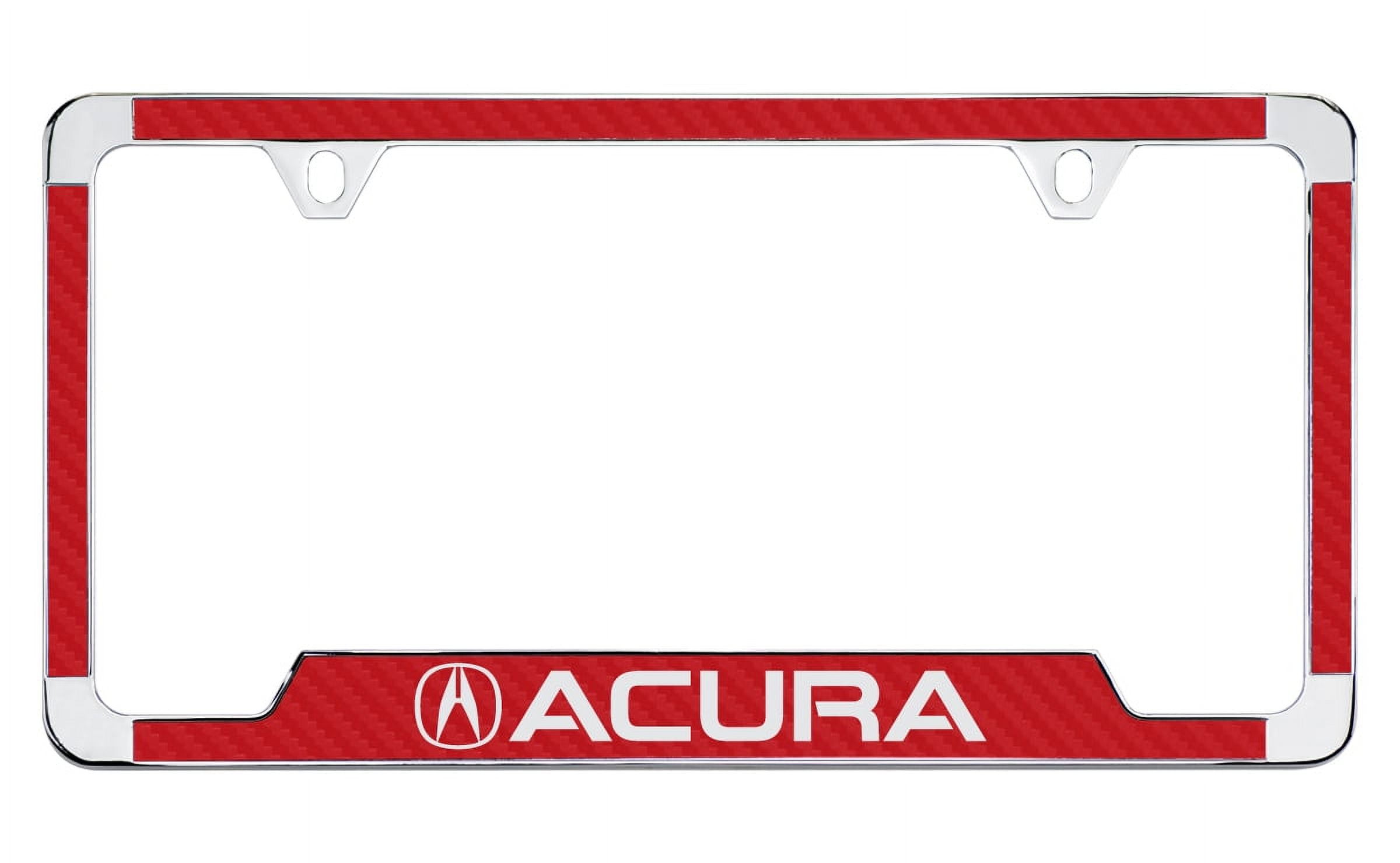 Acura Wordmark with logo Red Carbon Fiber Vinyl Inlay License Plate ...