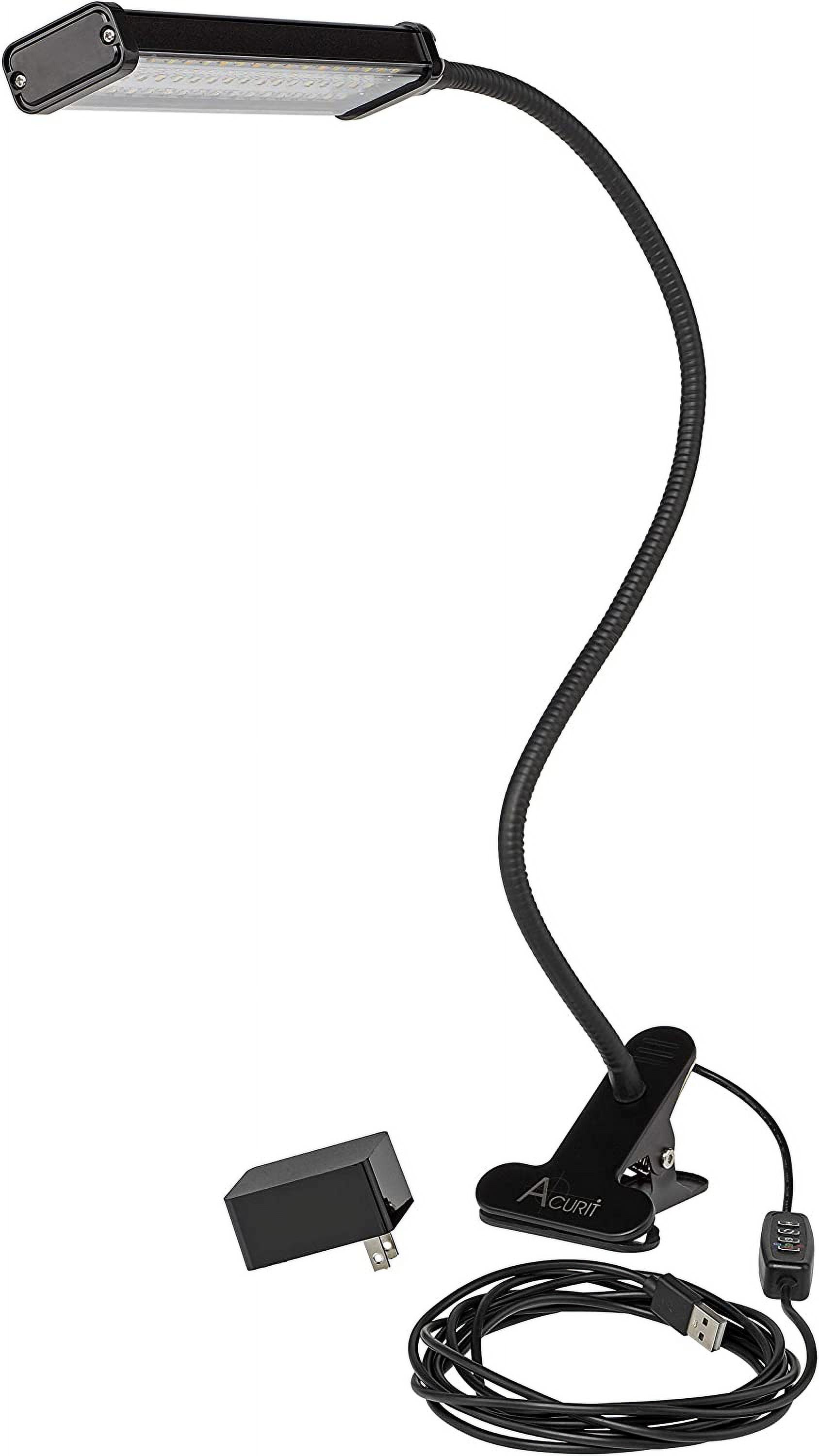 Acurit 54 LED Clip On Light Reading Lamp, 21 Inch Flexible Gooseneck ...