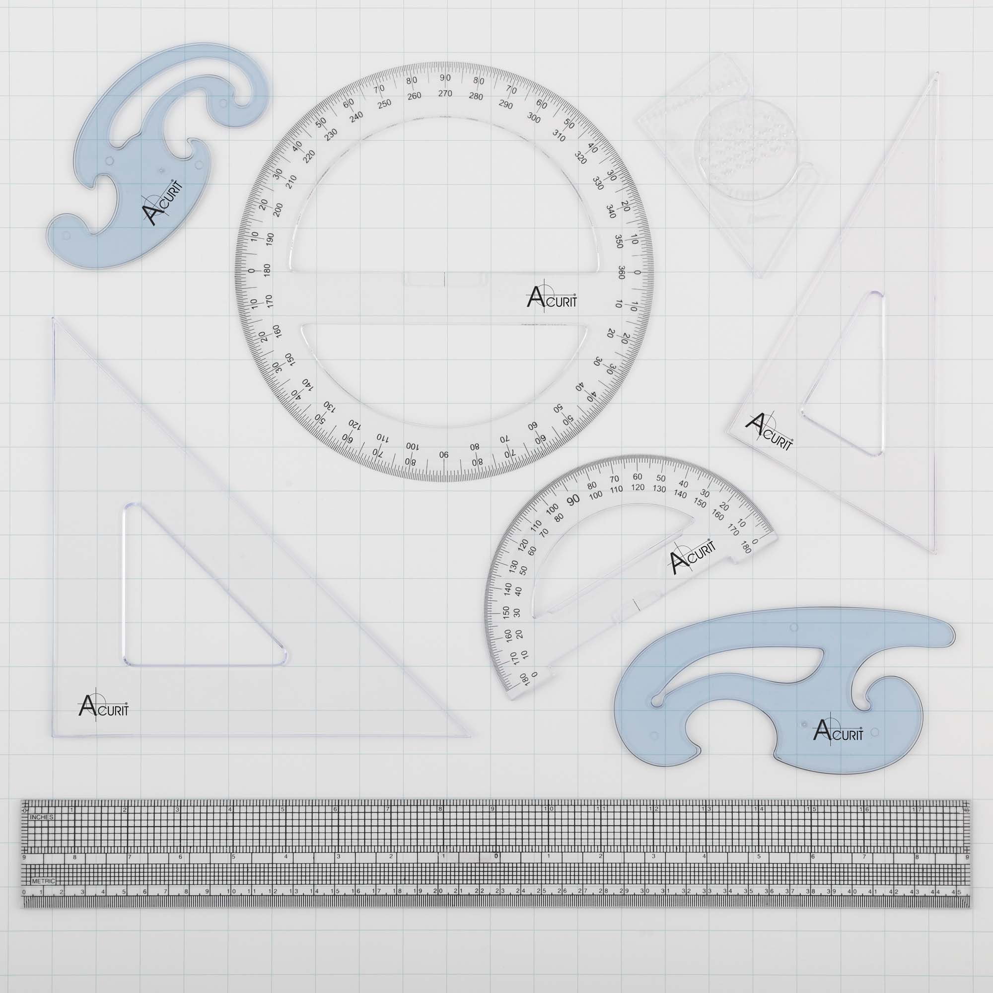 Acurit Drafting Introduction Set of 8 - Professional Drafting Tools for ...