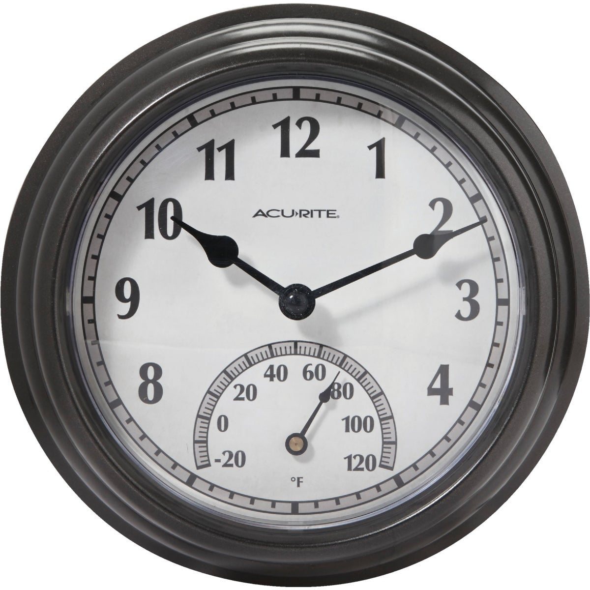 Acurite 8.5 In. Black Wall Clock/Thermometer 02413A1 - Walmart.com