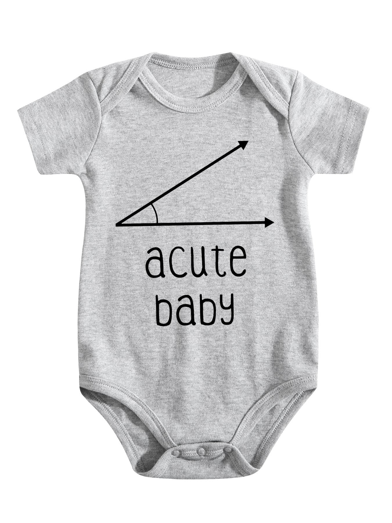 Acute Baby Bodysuit - Funny Math Pun Infant Onesie - Cute Geometry Baby ...