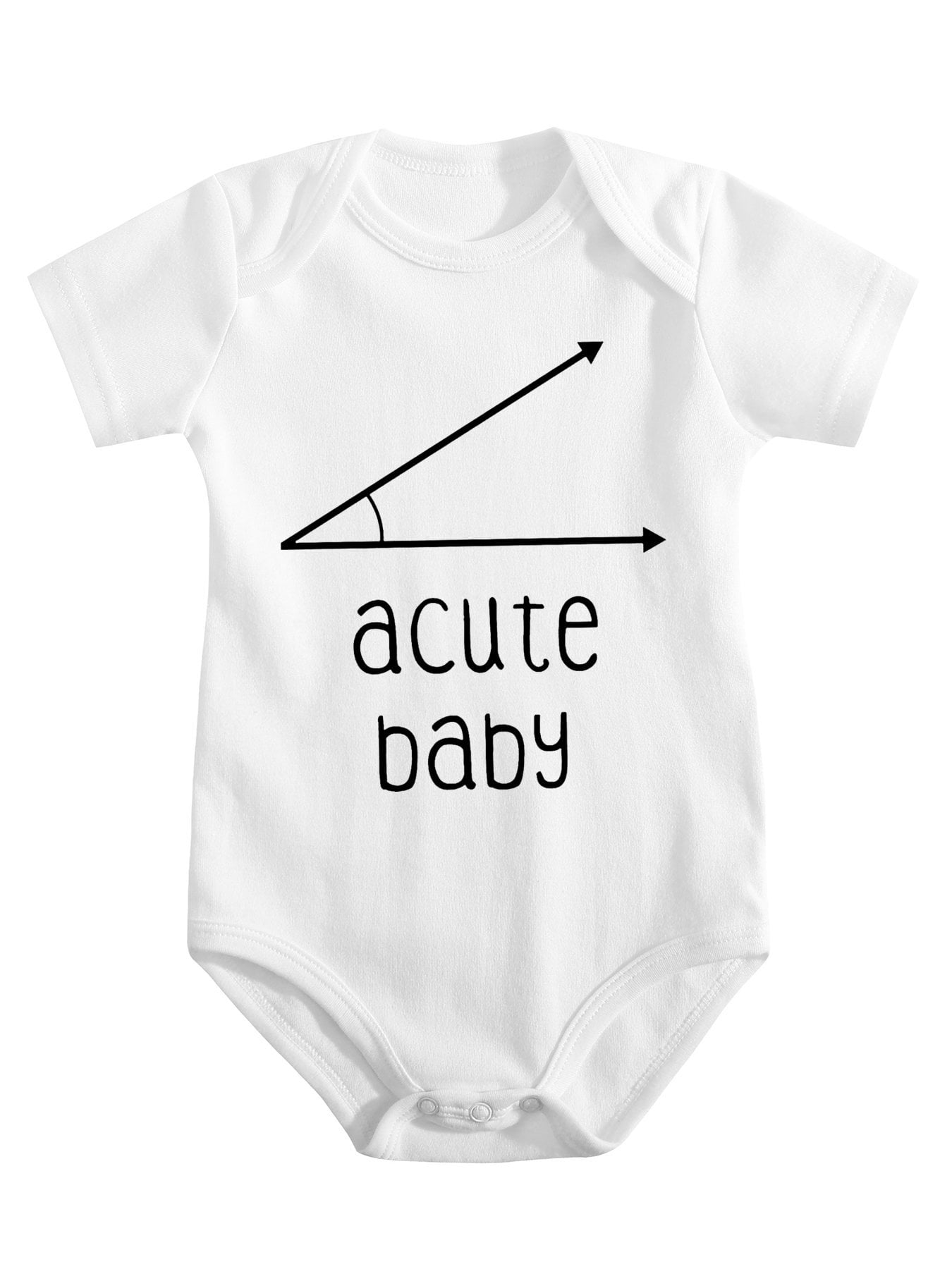 Acute Baby Bodysuit - Funny Math Pun Infant Onesie - Cute Geometry Baby ...