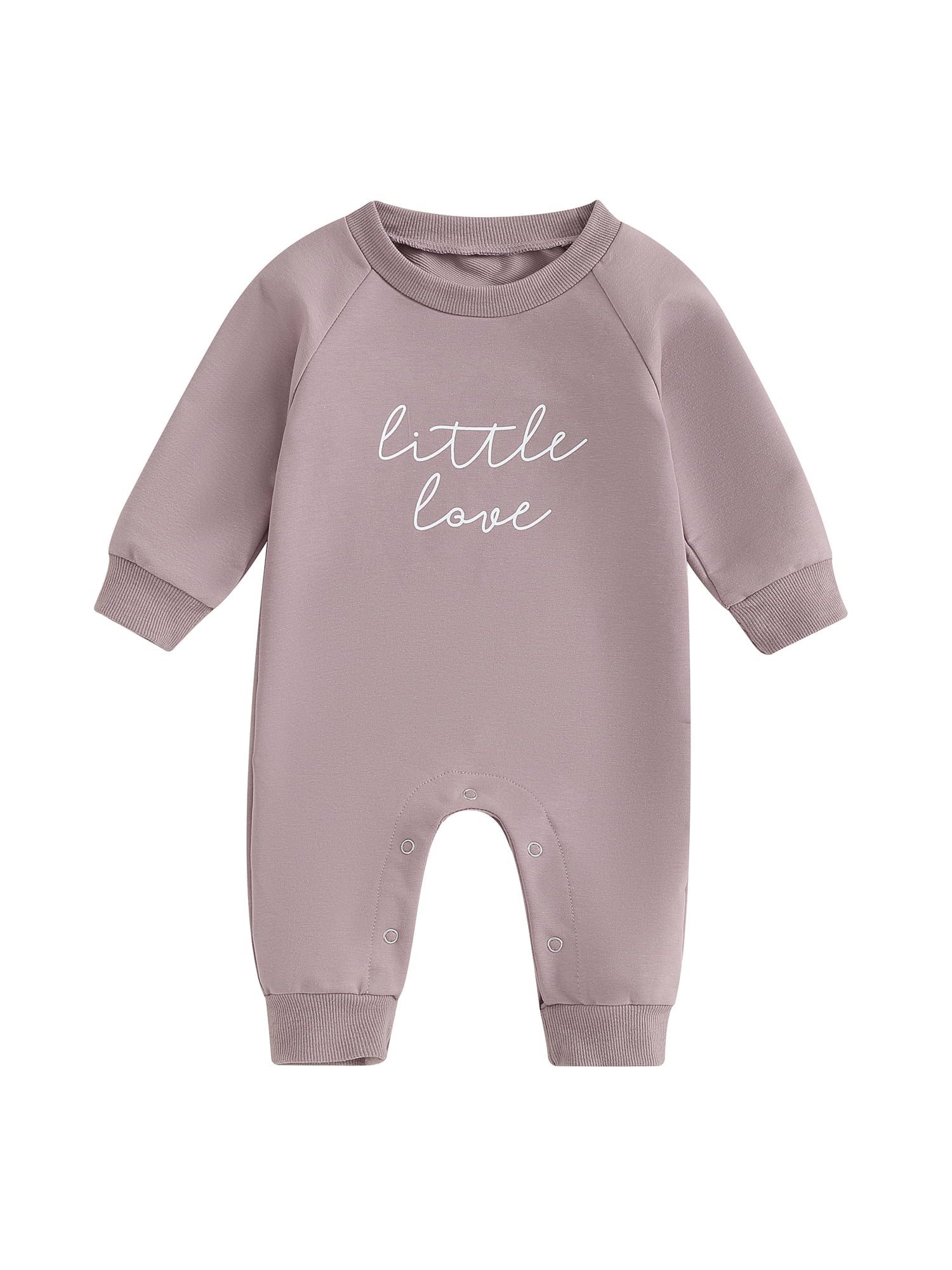 Acuteok Baby Jumpsuit, Long Sleeve Crew Neck Letters Print Fall Romper ...