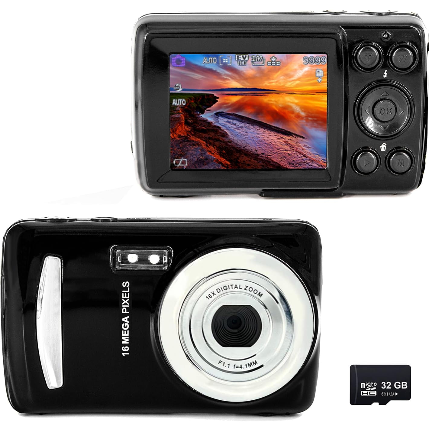 Acuvar 16MP Megapixel Compact Digital Photo and Video Camera with 2.4 ...