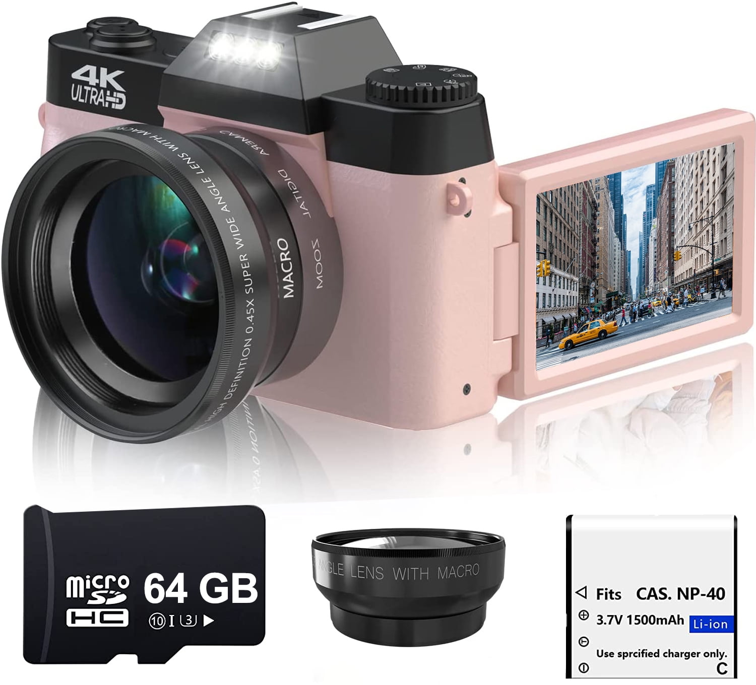 Acuvar 4K 48MP Camera, Vlogging for YouTube, 180° Flip Screen, WiFi ...