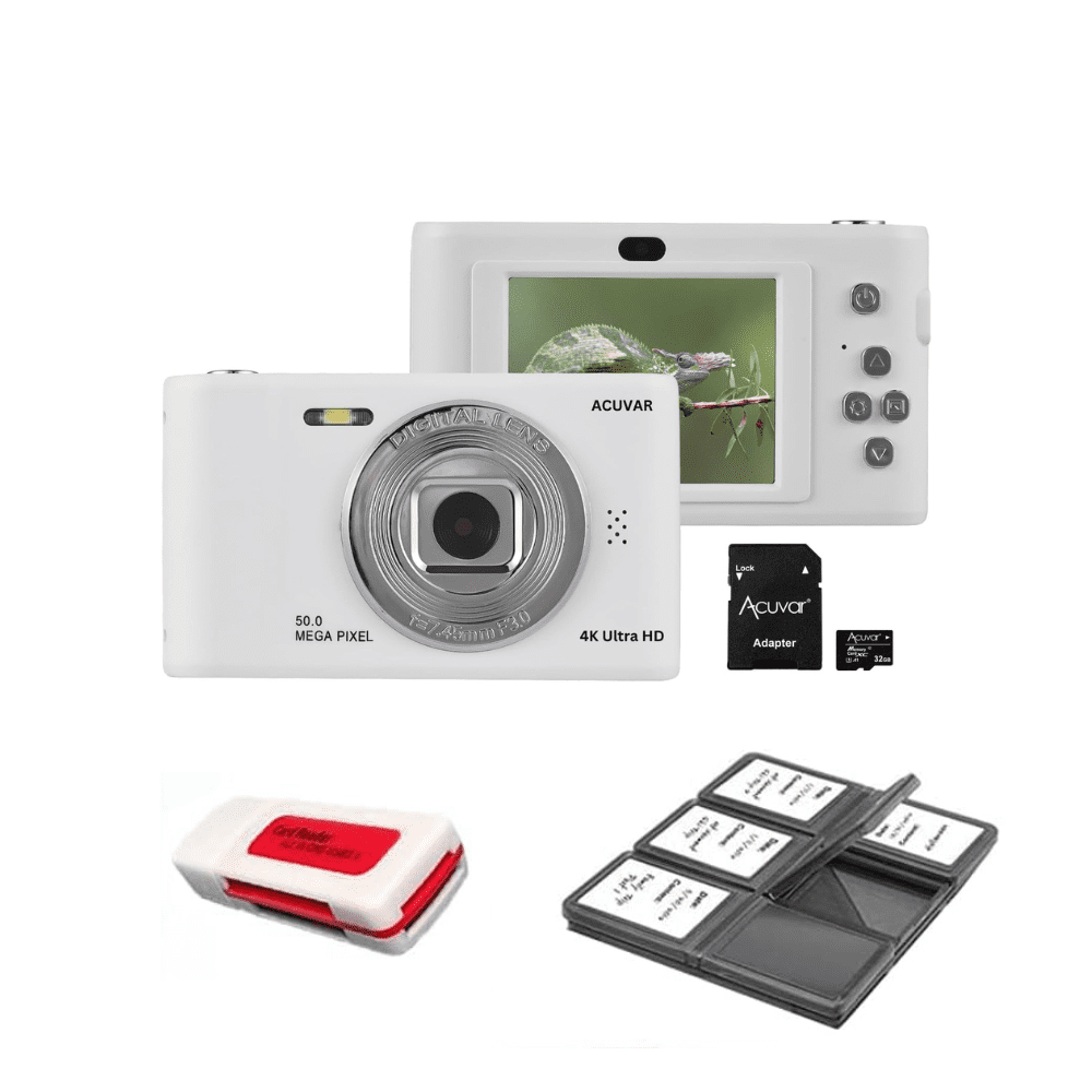Acuvar 4K 50MP Digital Camera, Auto focus Kids Camera Selfie with Front ...