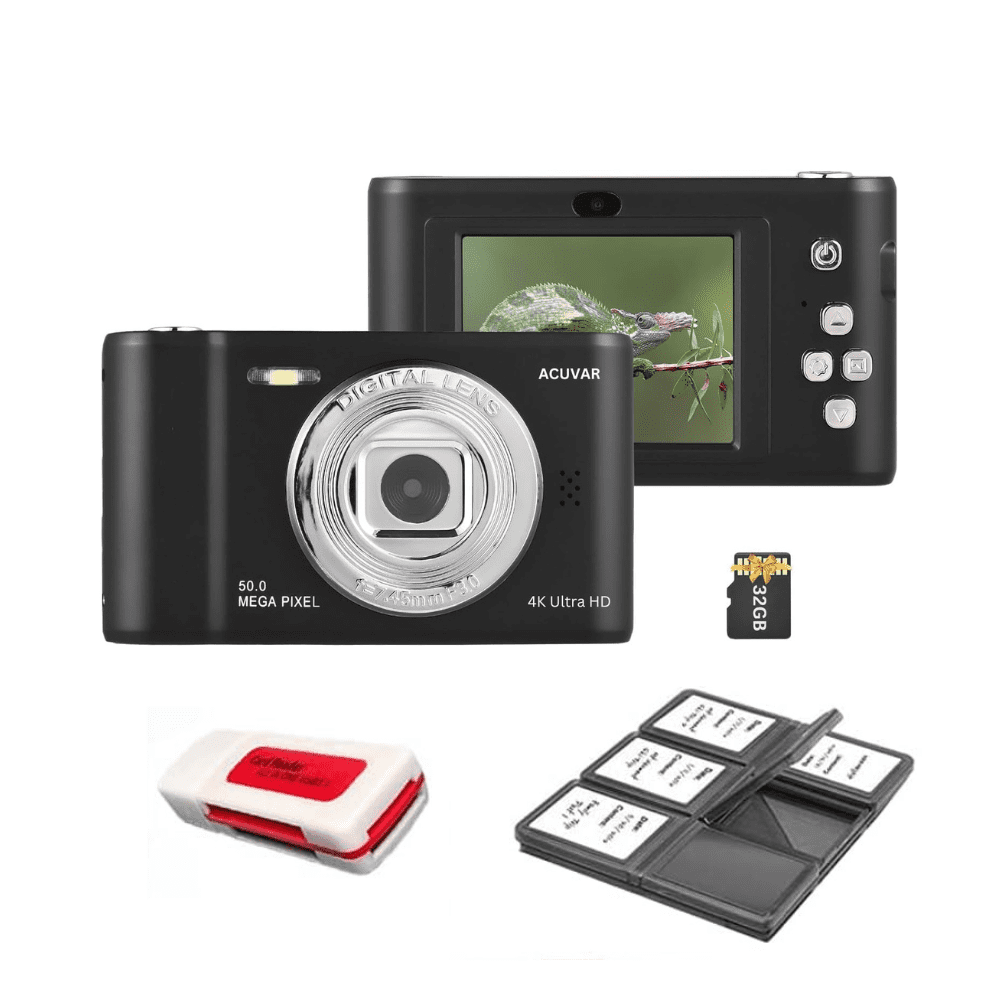 Acuvar 4K 50MP Digital Camera, Auto focus Kids Camera Selfie with Front ...