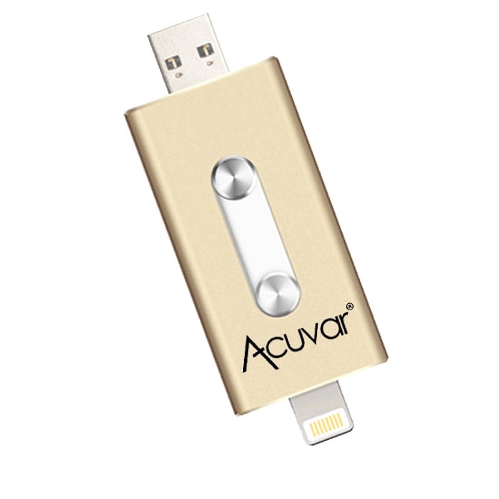 Acuvar 64GB USB Flash Drive, iPhone, iPad Photo Storage Stick, 3-in-1 ...
