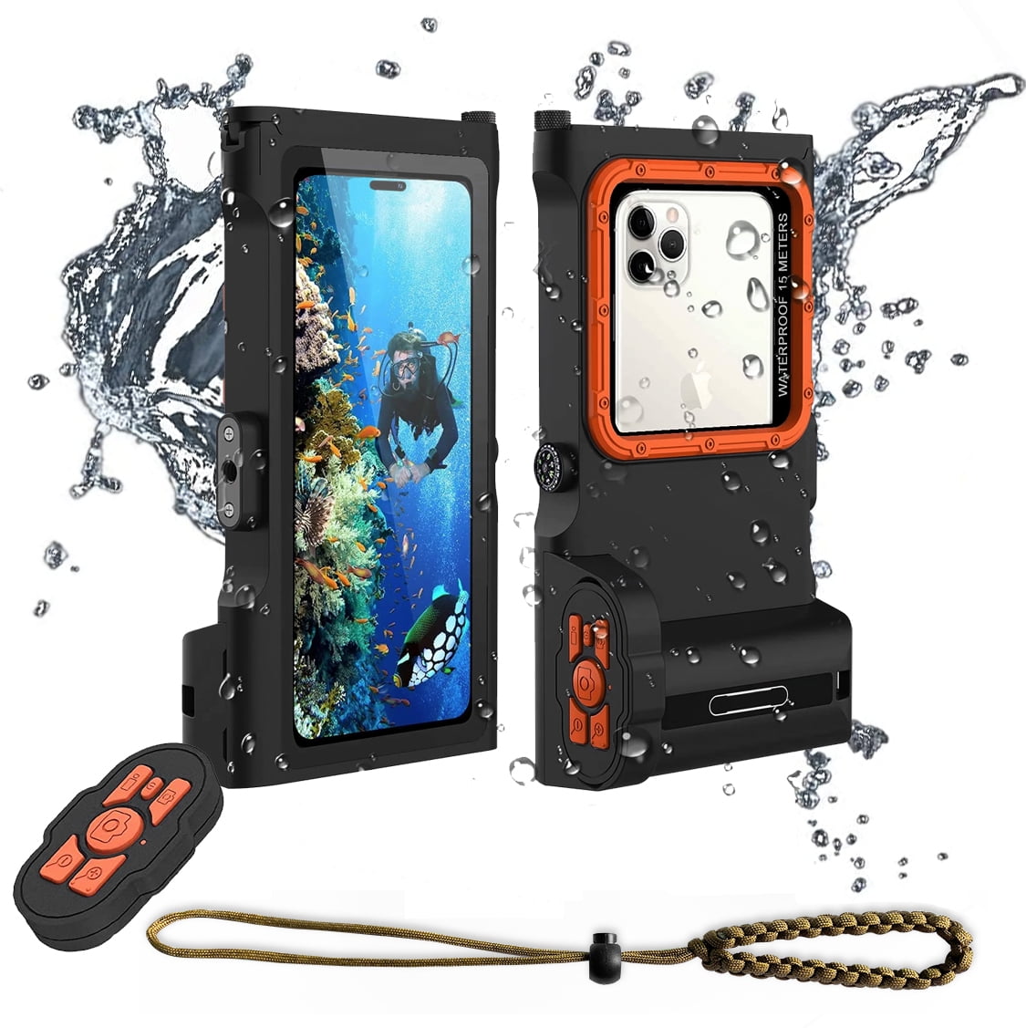 Acuvar Extreme Waterproof Snorkeling Underwater Diving Phone Case for 4 ...