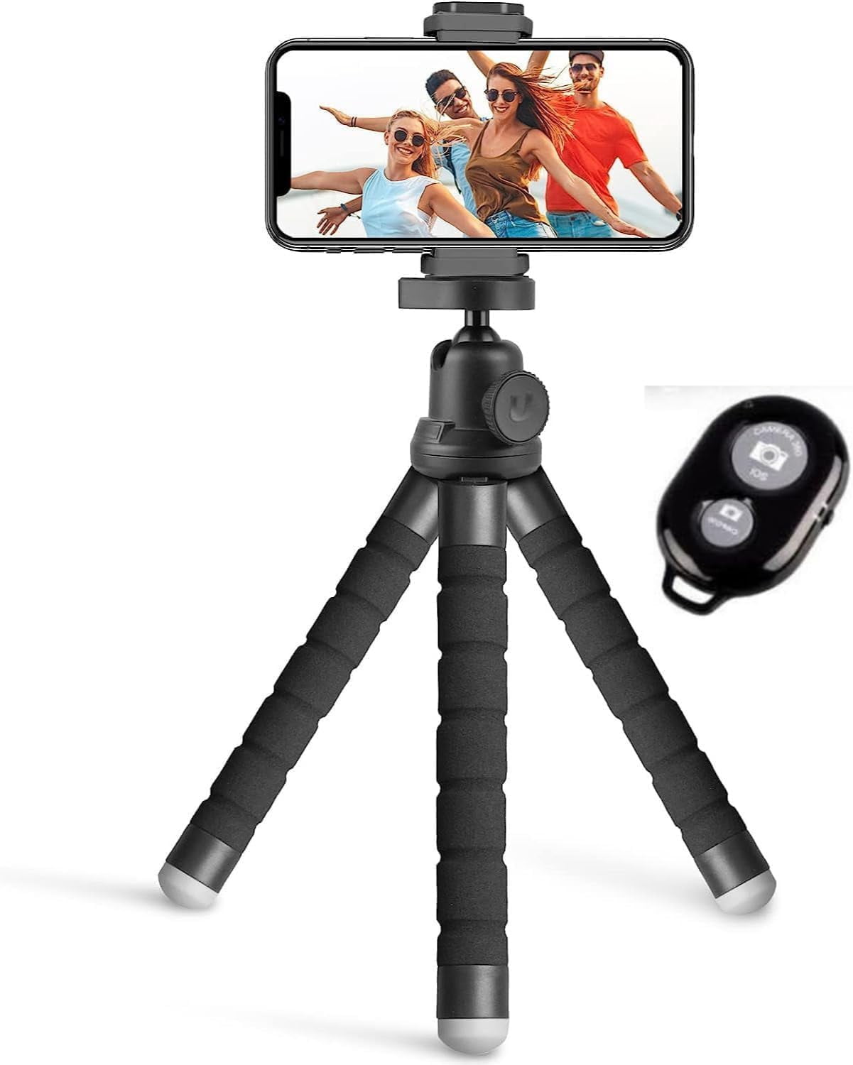 Acuvar Portable and Flexible 10" Phone Tripod Stand for Cellphones ...