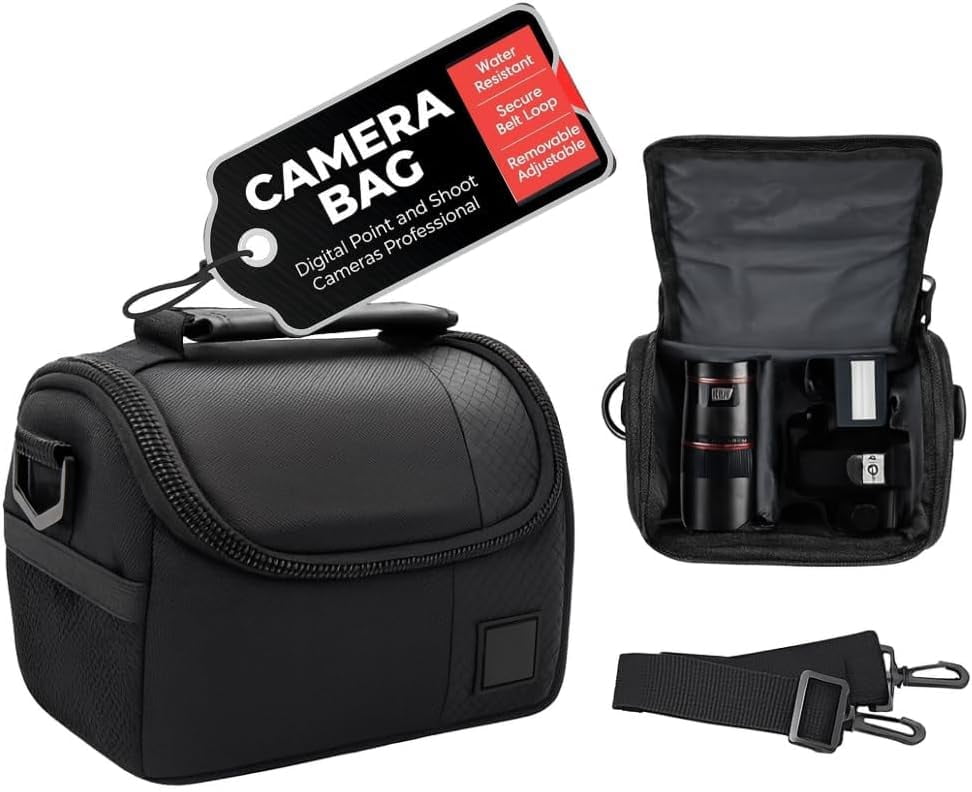 Acuvar Small Padded Camera Bag with Shoulder Strap – Compact DSLR ...