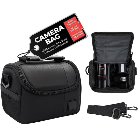 Acuvar Small Padded Camera Bag with Shoulder Strap – Compact DSLR ...