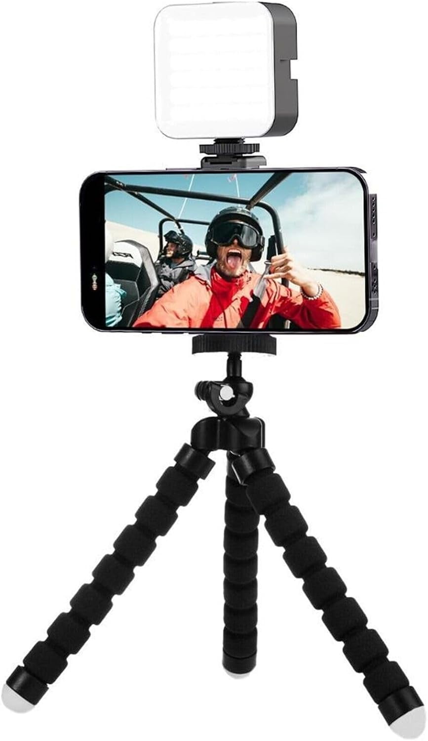 Acuvar Start-Up Beginner Vlogging Kit with 6" Flexible Tripod, 36 LED ...
