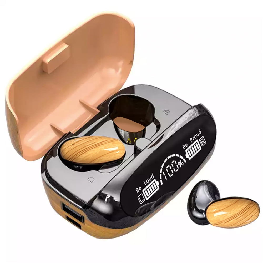 Acuvar in-Ear Wireless Vintage Wood Bluetooth 5.2 Headphones, Earbuds ...