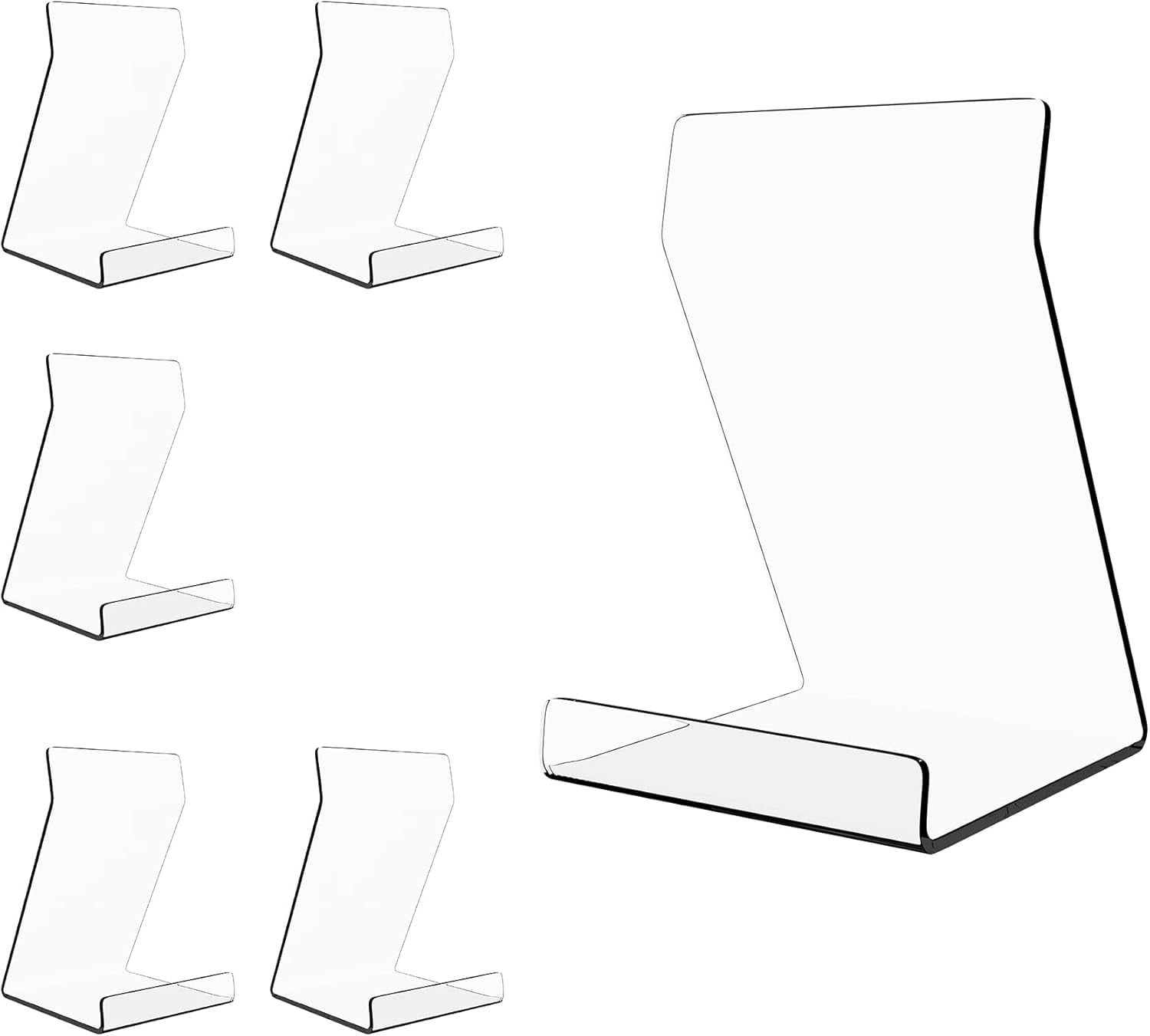Acylic Upright Display Stand, 6PC 4 Inch Clear Display Holder Easel ...