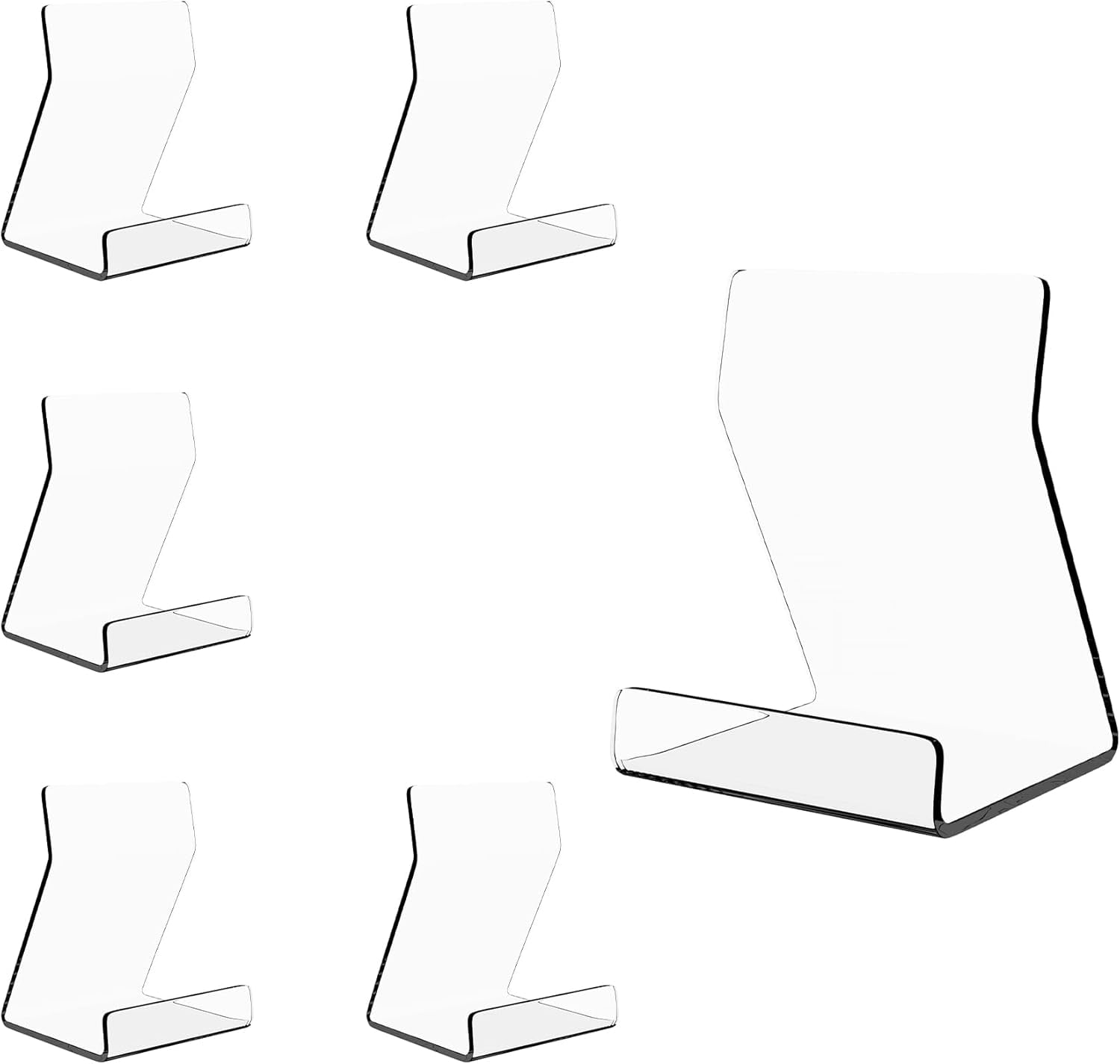 Acylic Upright Display Stand, 6PC 4 Inch Clear Display Holder Easel ...