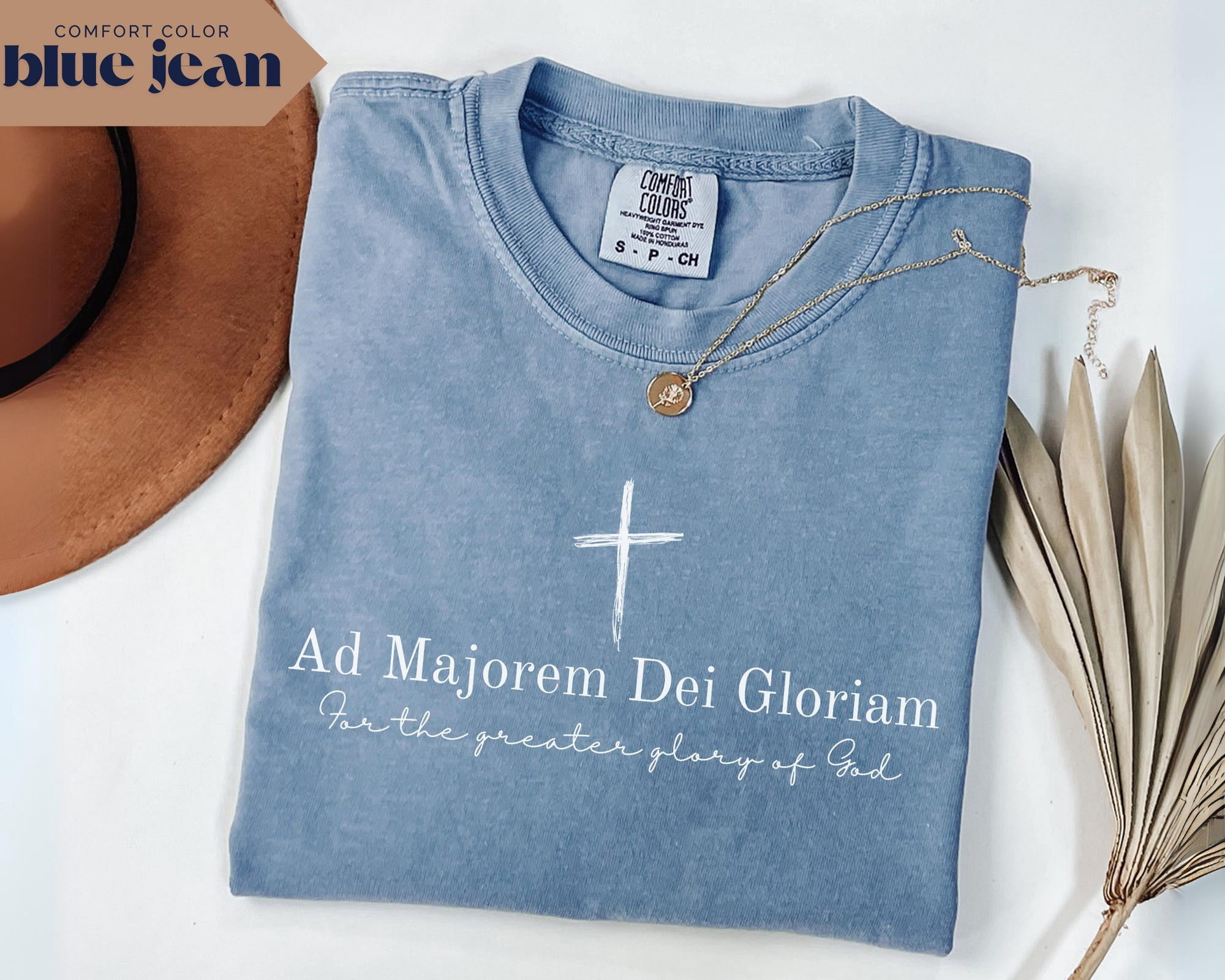 Ad Majorem Dei Gloriam Shirt Latin Quote T Shirt Catholic Cross Gift ...