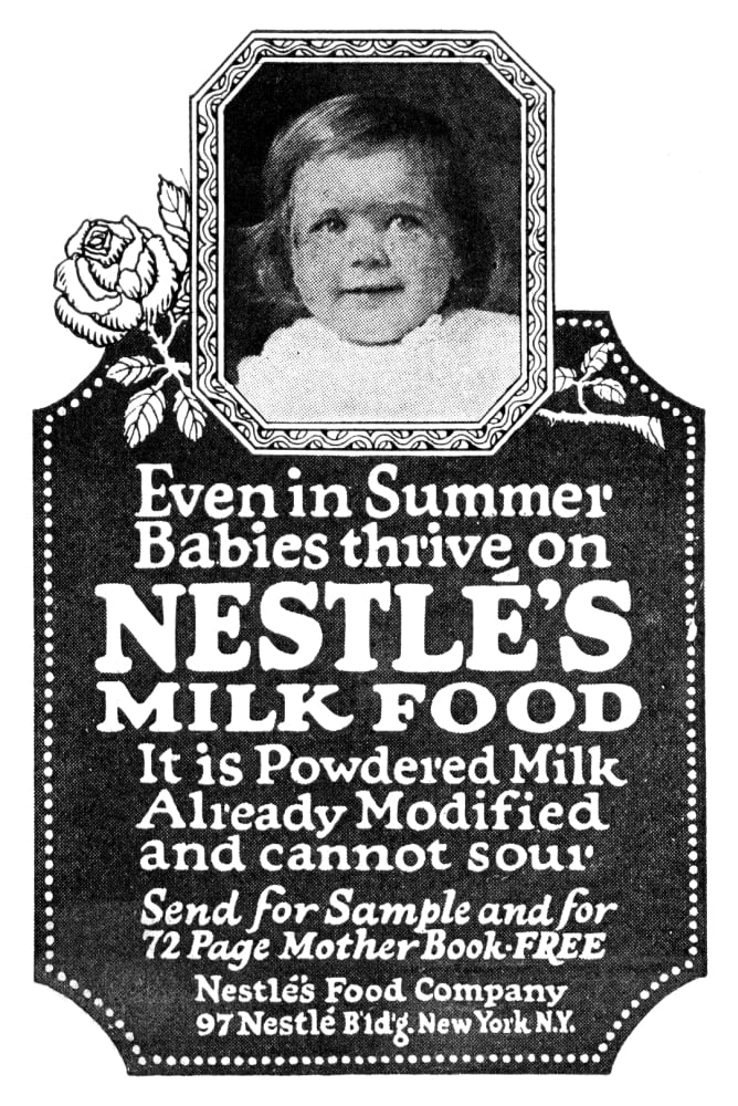 Ad: Nestle, 1922. /Namerican Advertisement For Nestle'S Milk Food, 1922 ...