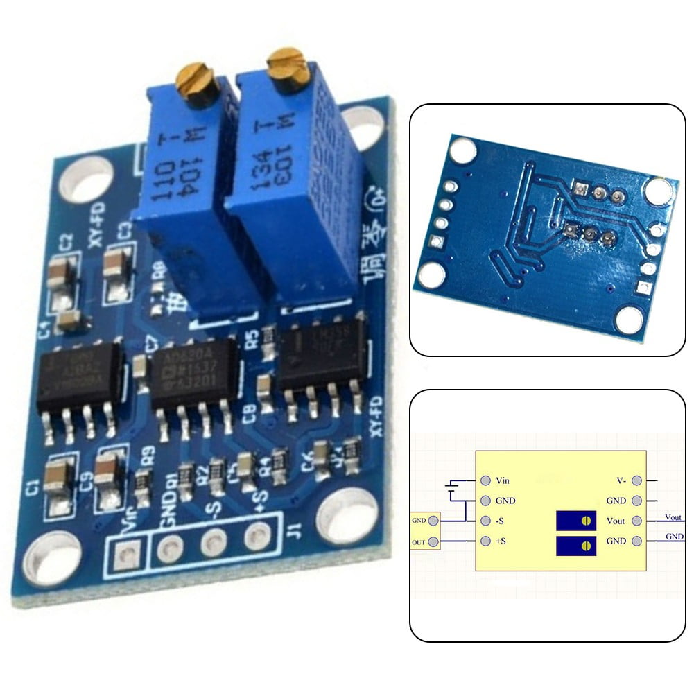 Ad620 Microvolt Mv Mv Voltage Signal Instrumentation Module Board YIWEI ...