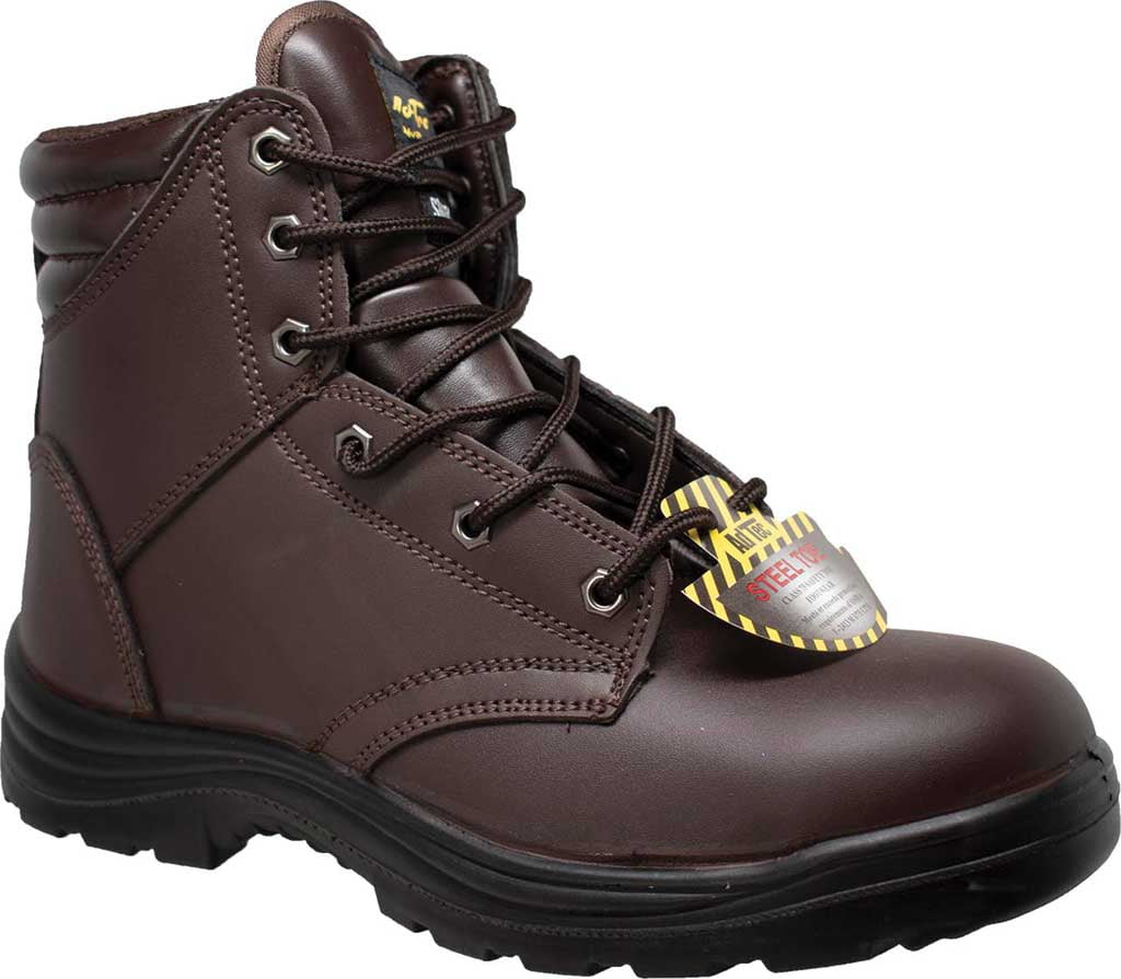 AdTec Men's 6" Leather Steel Toe Work Boots - Walmart.com