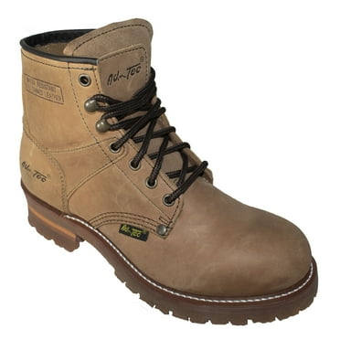 AdTec Women's 9" Steel Toe Logger Work Boots, Crazy Horse Leather, Oil ...