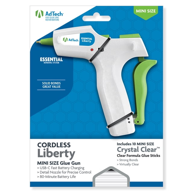 AdTech Cordless Liberty Glue Gun - Mini Size | Rechargeable with USB-C ...