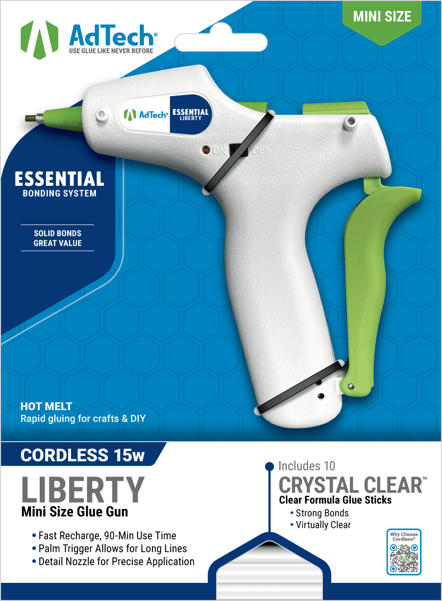 AdTech Cordless Mini Glue Gun USB-C Rechargeable with Detail Nozzle ...