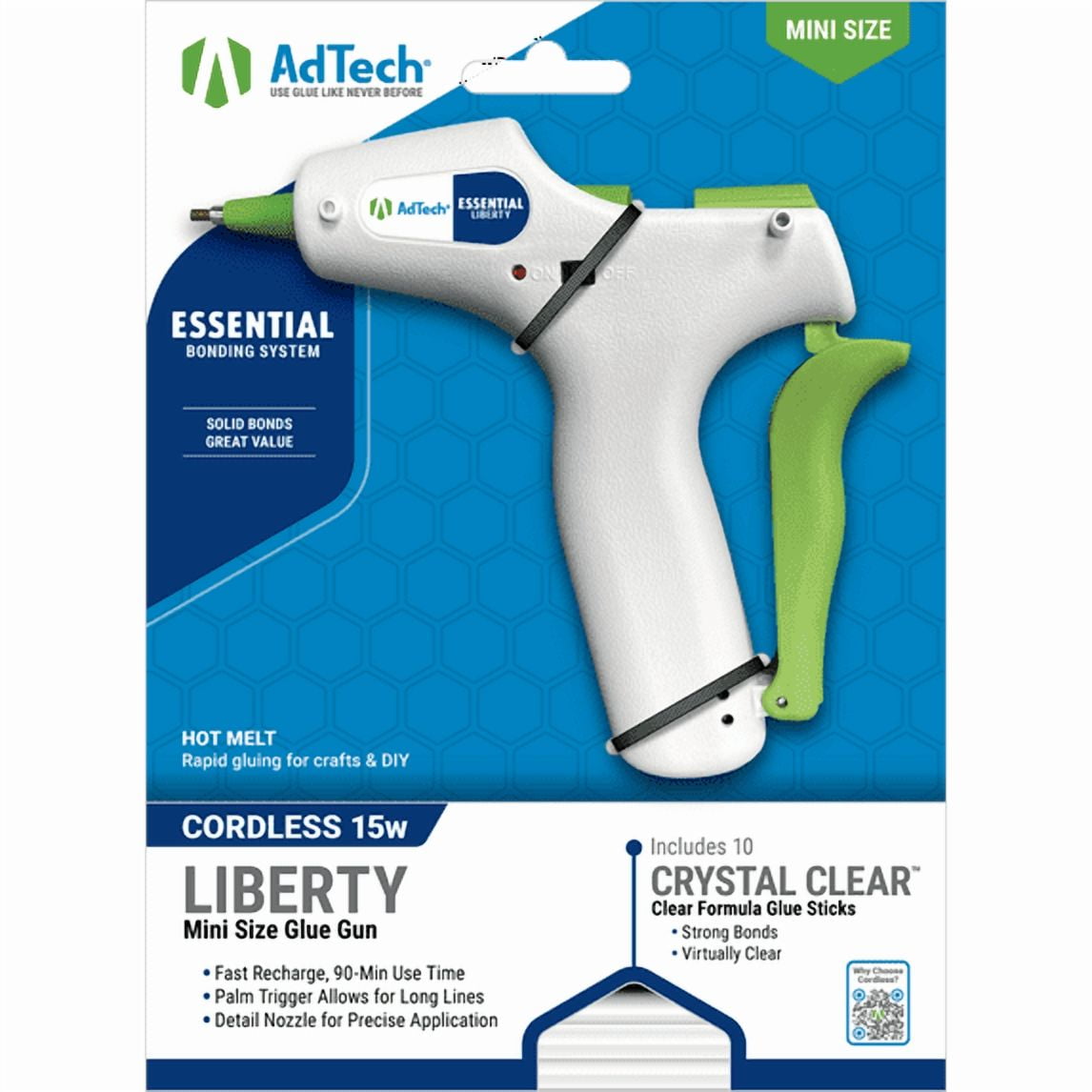 AdTech Cordless Mini Glue Gun – USB-C Rechargeable, Detail Nozzle ...