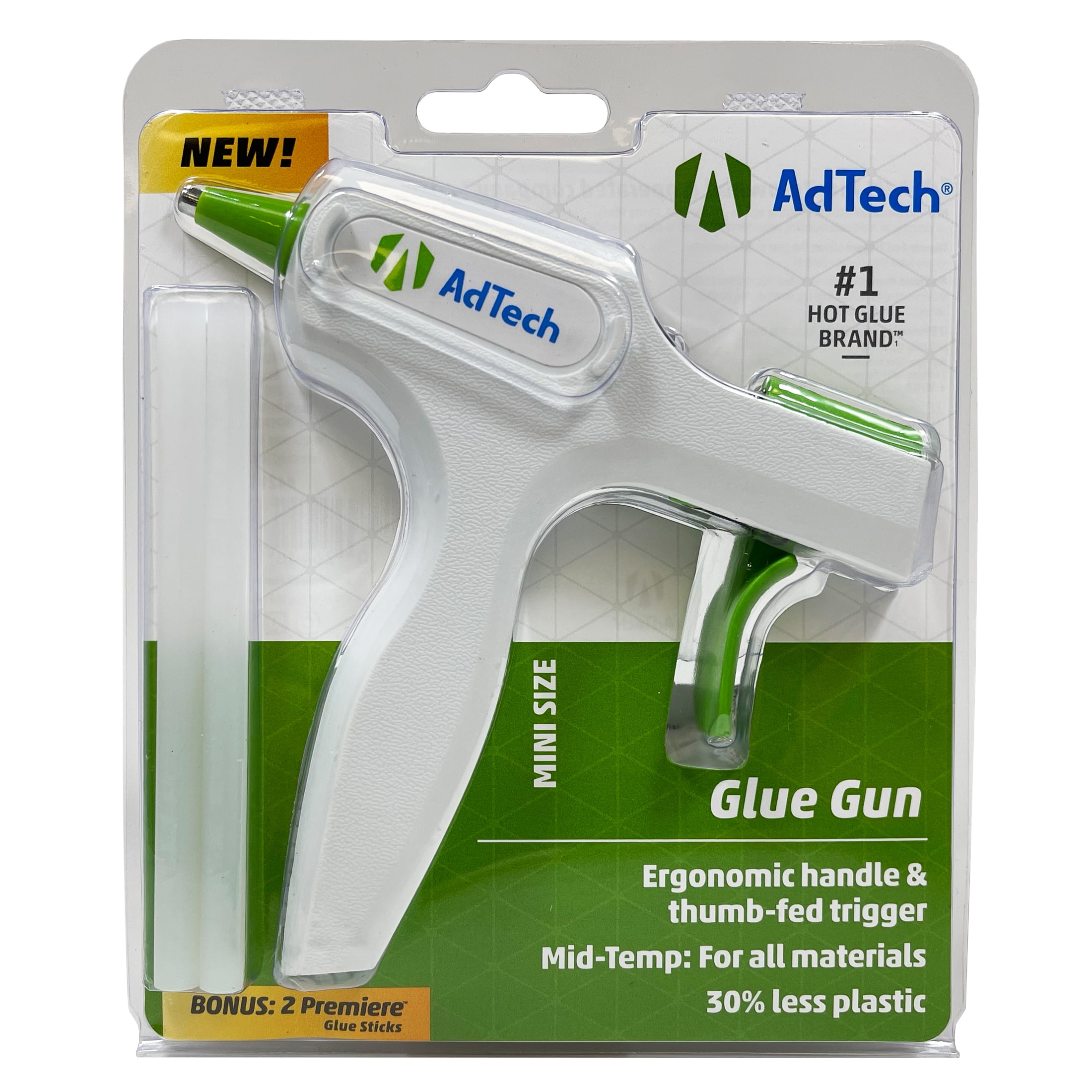 AdTech Mini Size Hot Temperature Glue Gun, 2 Glue Sticks Included ...