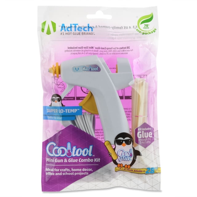 AdTech Ultra Low Temp Hot Glue Gun, White with AdTech Lo-Temp Mini Glue ...