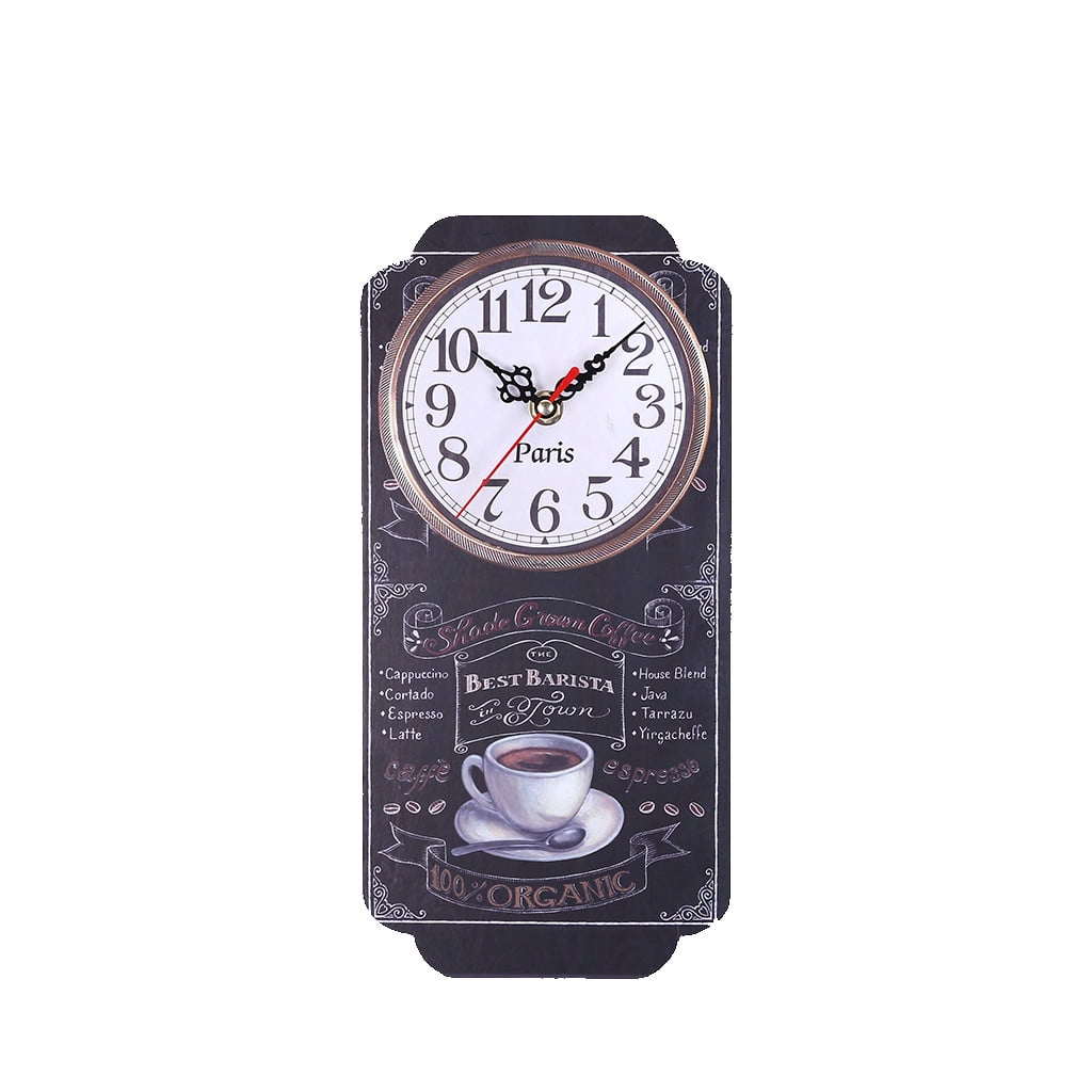 AdXKenry Clocks for Seniors Creative Wooden MDF Wall Clock Farmhouse ...