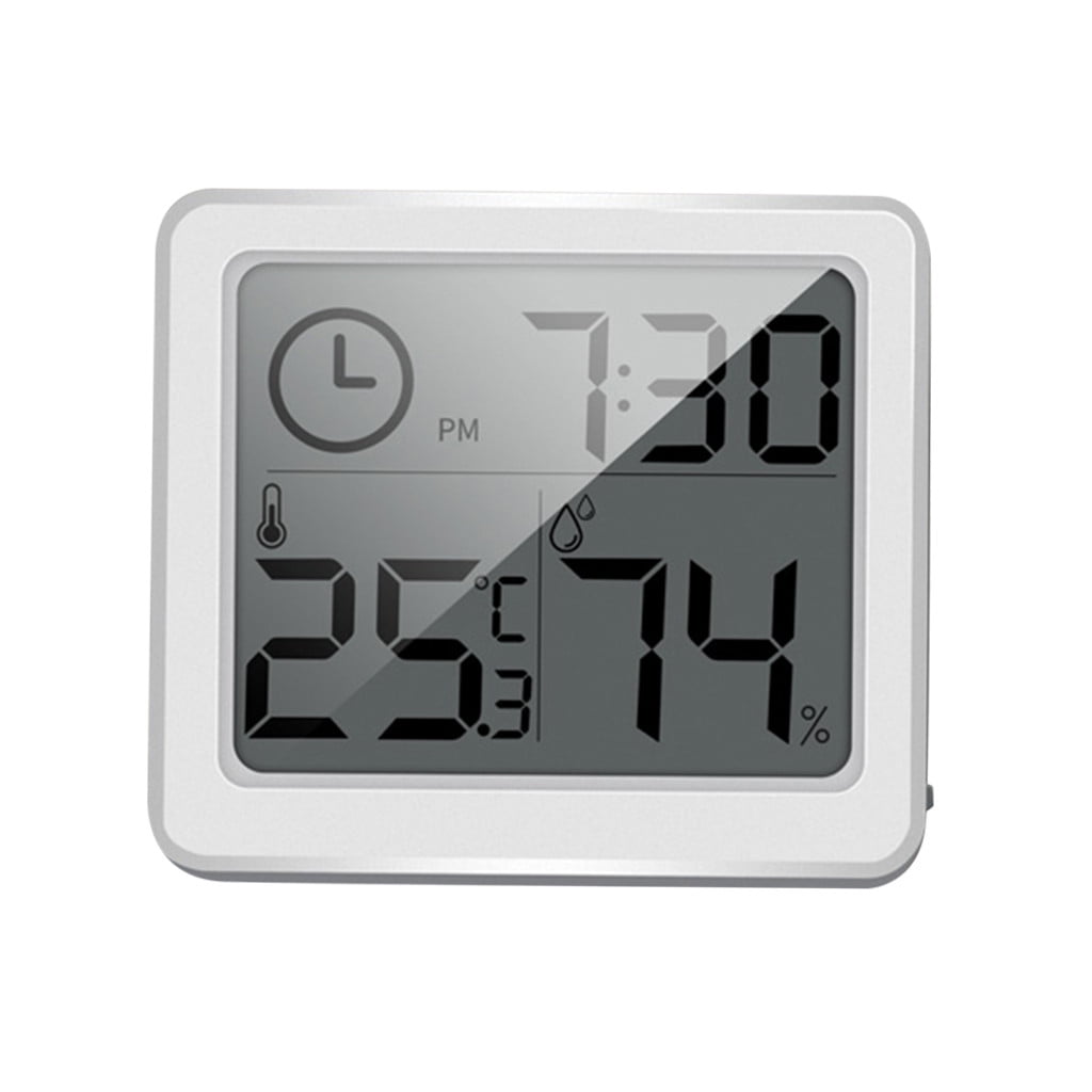 AdXKenry Hygrometer for Plants Hygrometer Digital Clock LCD Meter ...