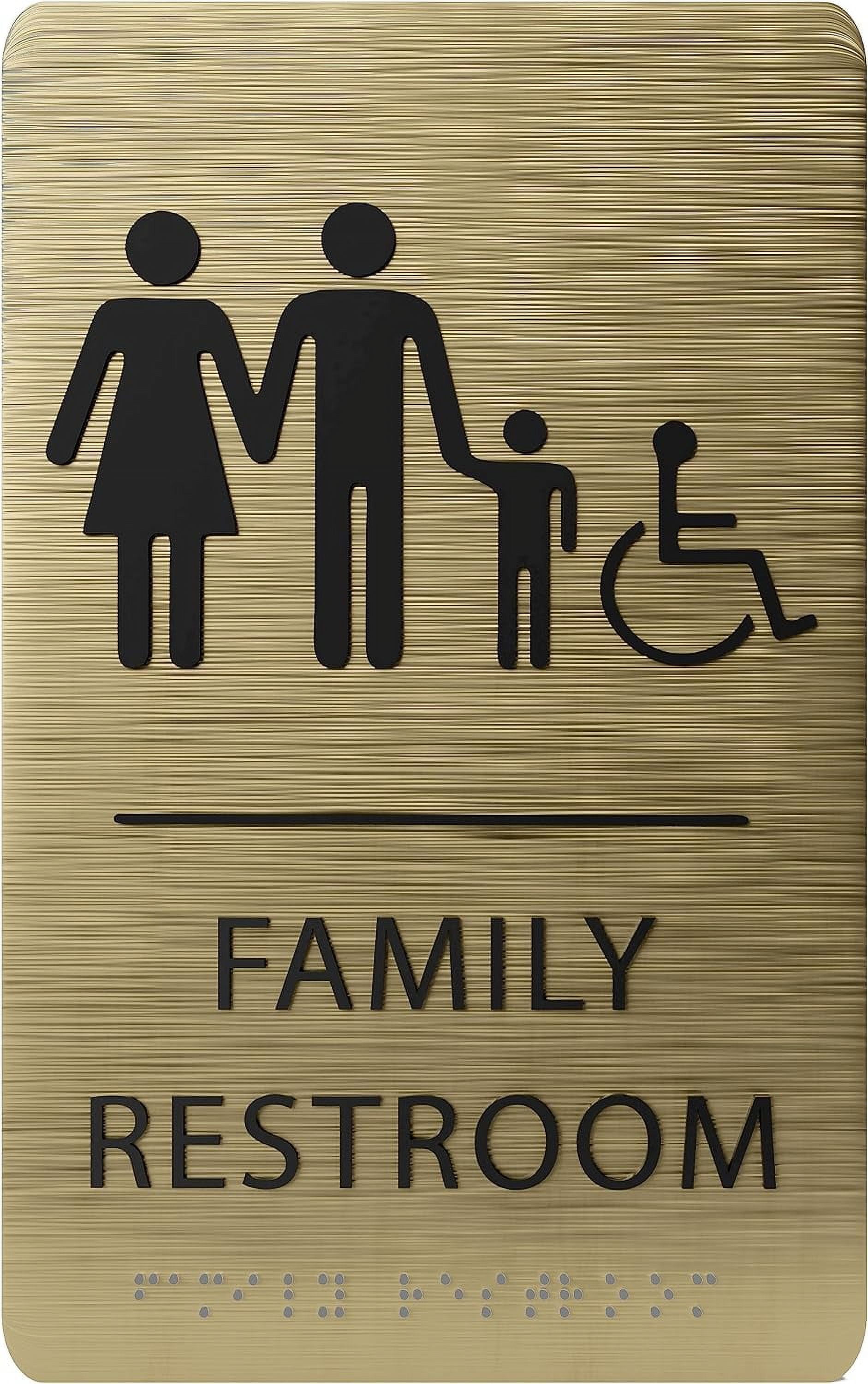Ada Central Signs - 6" X9" Family Accessible Restroom Sign - ADA ...