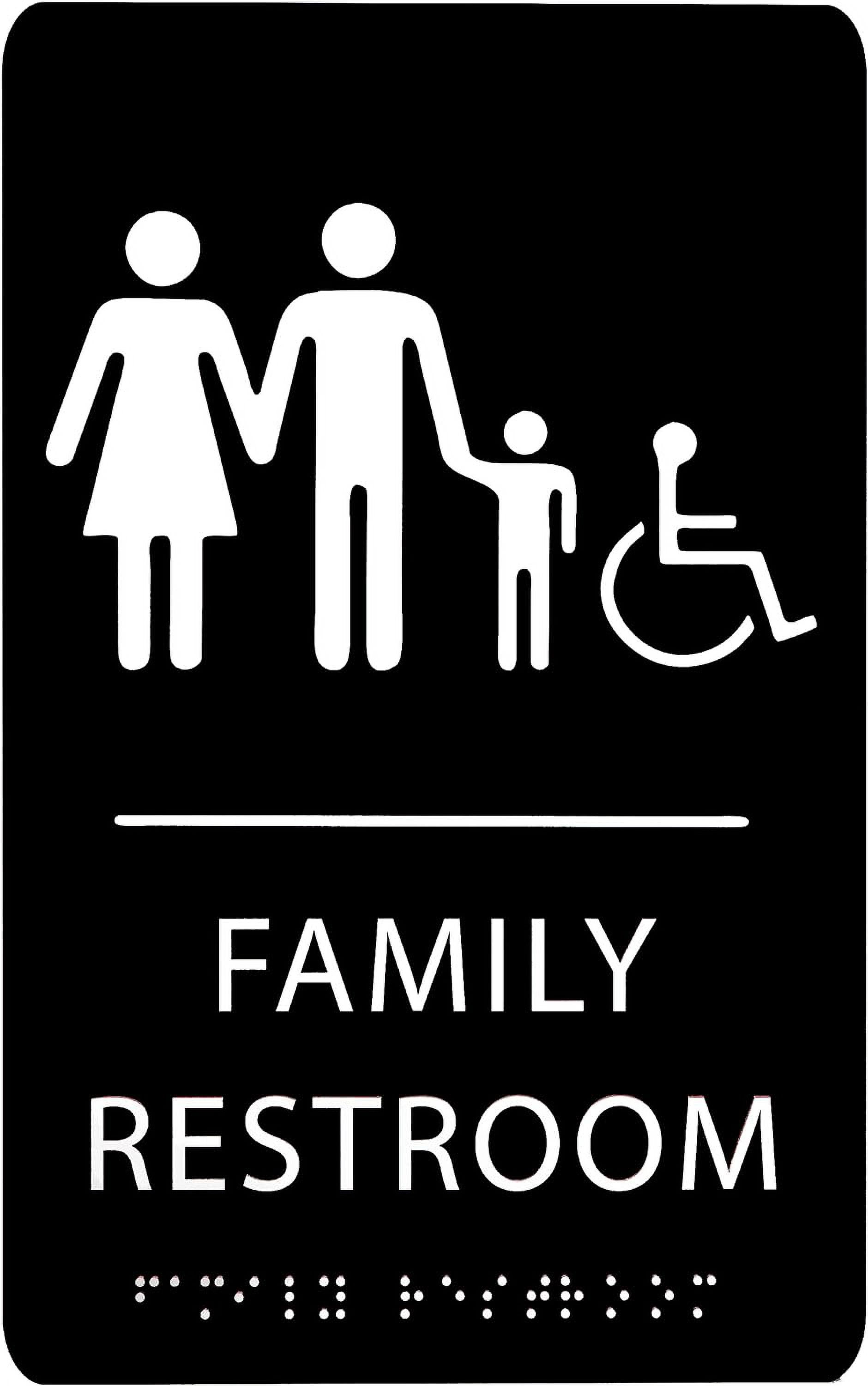 Ada Central Signs - 6" X9" Family Accessible Restroom Sign - ADA ...
