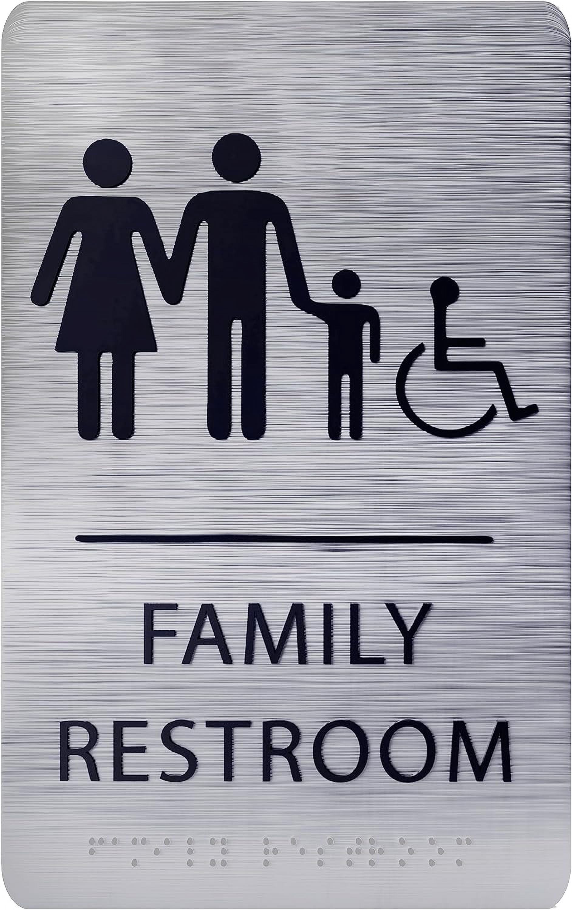 Ada Central Signs - 6" X9" Family Accessible Restroom Sign - ADA ...