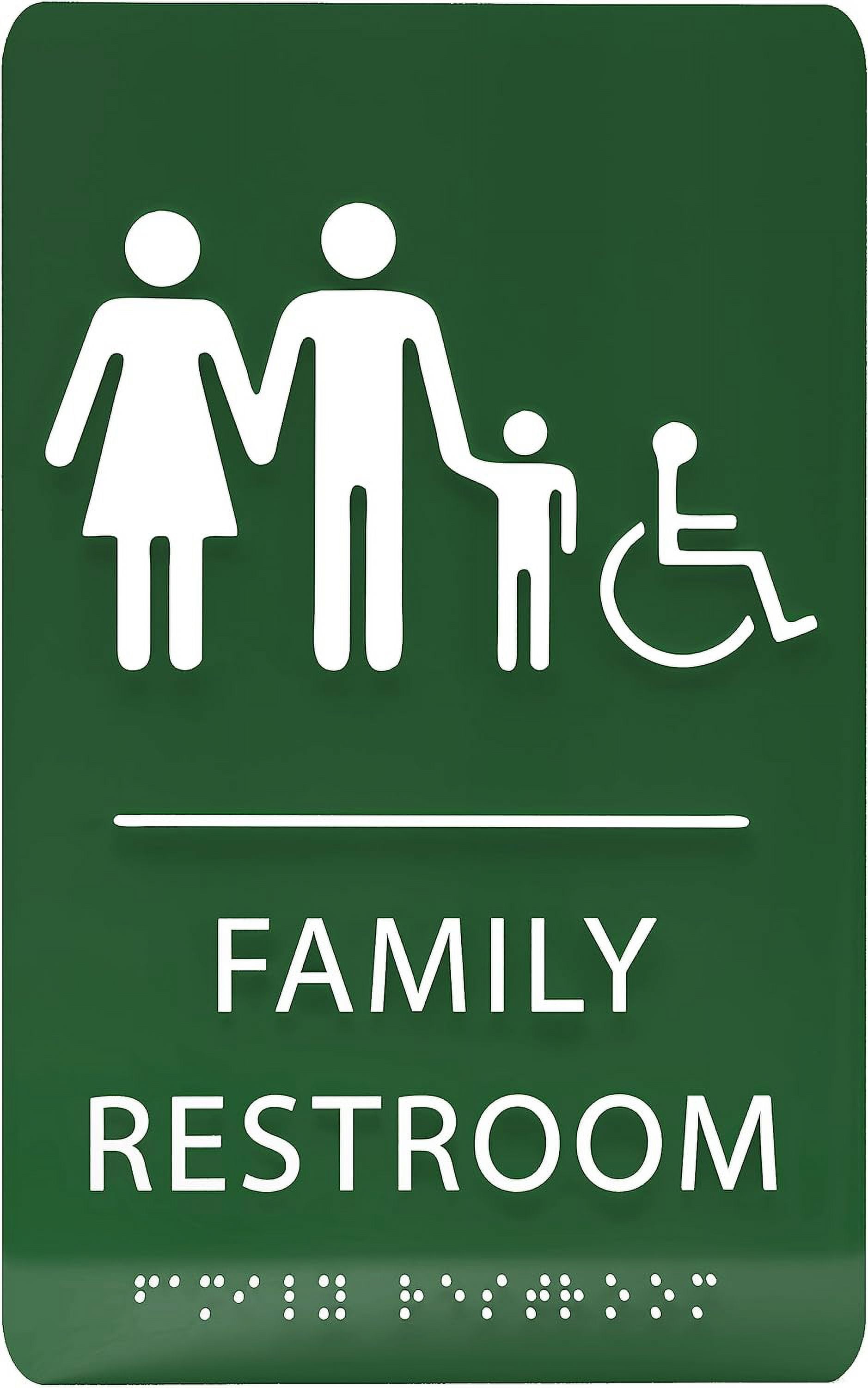 Ada Central Signs - 6" X9" Family Accessible Restroom Sign - ADA ...