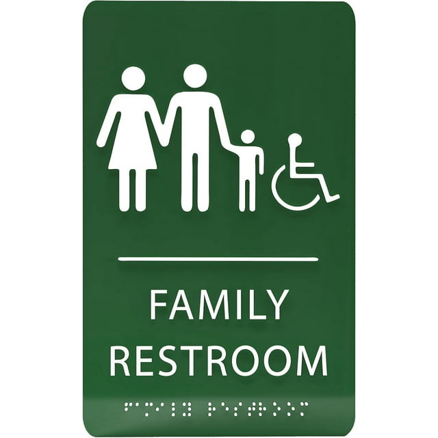 Ada Central Signs - 6" X9" Family Accessible Restroom Sign - ADA ...
