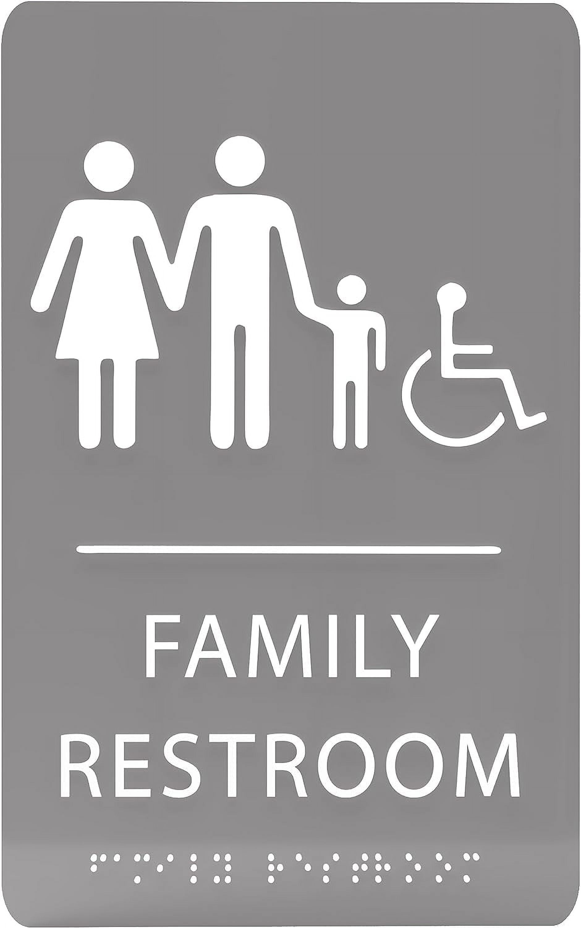 Ada Central Signs - 6" X9" Family Accessible Restroom Sign - ADA ...
